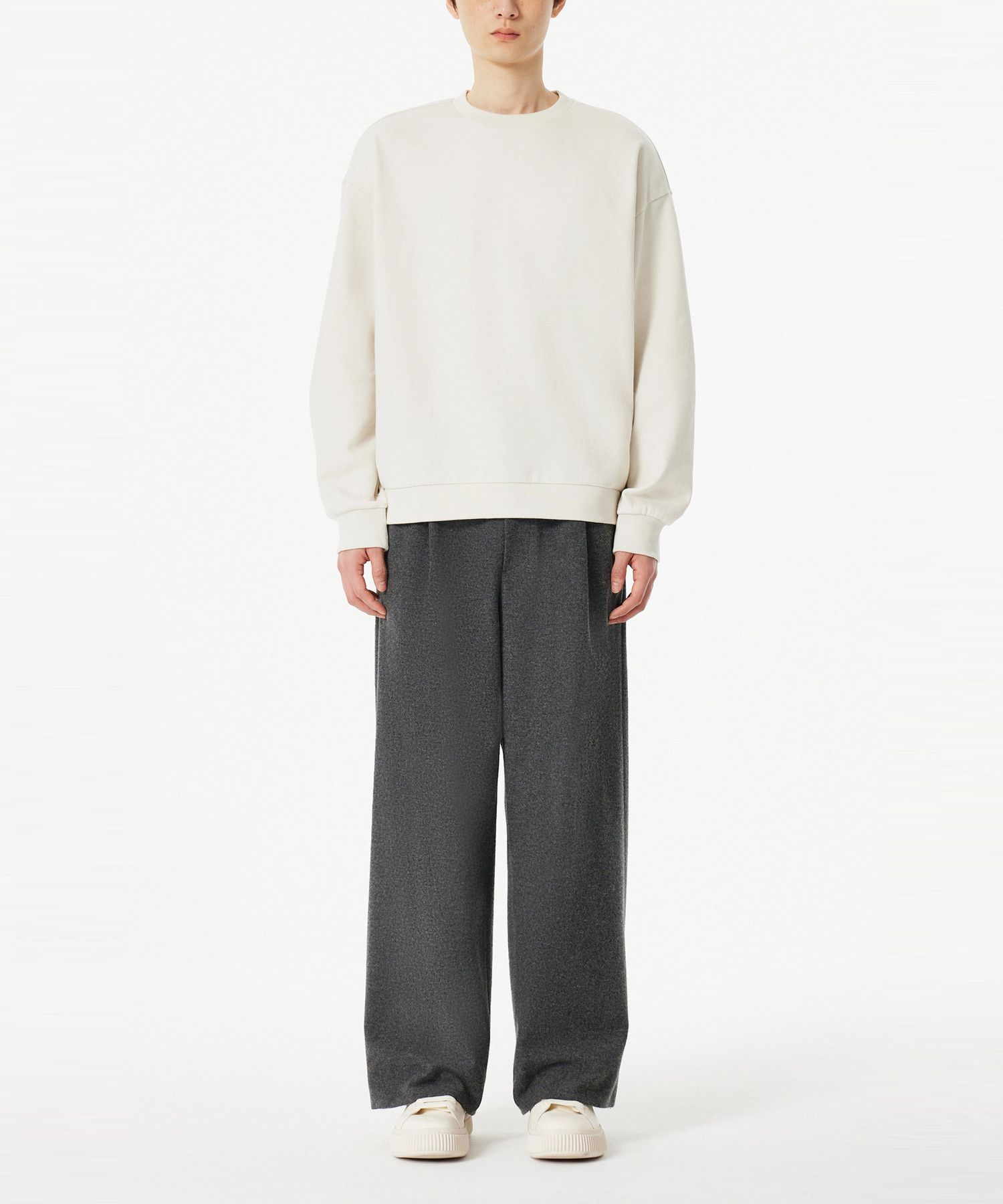 MUSINSA | STUDIO TOMBOY [MEN] Wool Double Jacket Set-up Pants _Gray ...