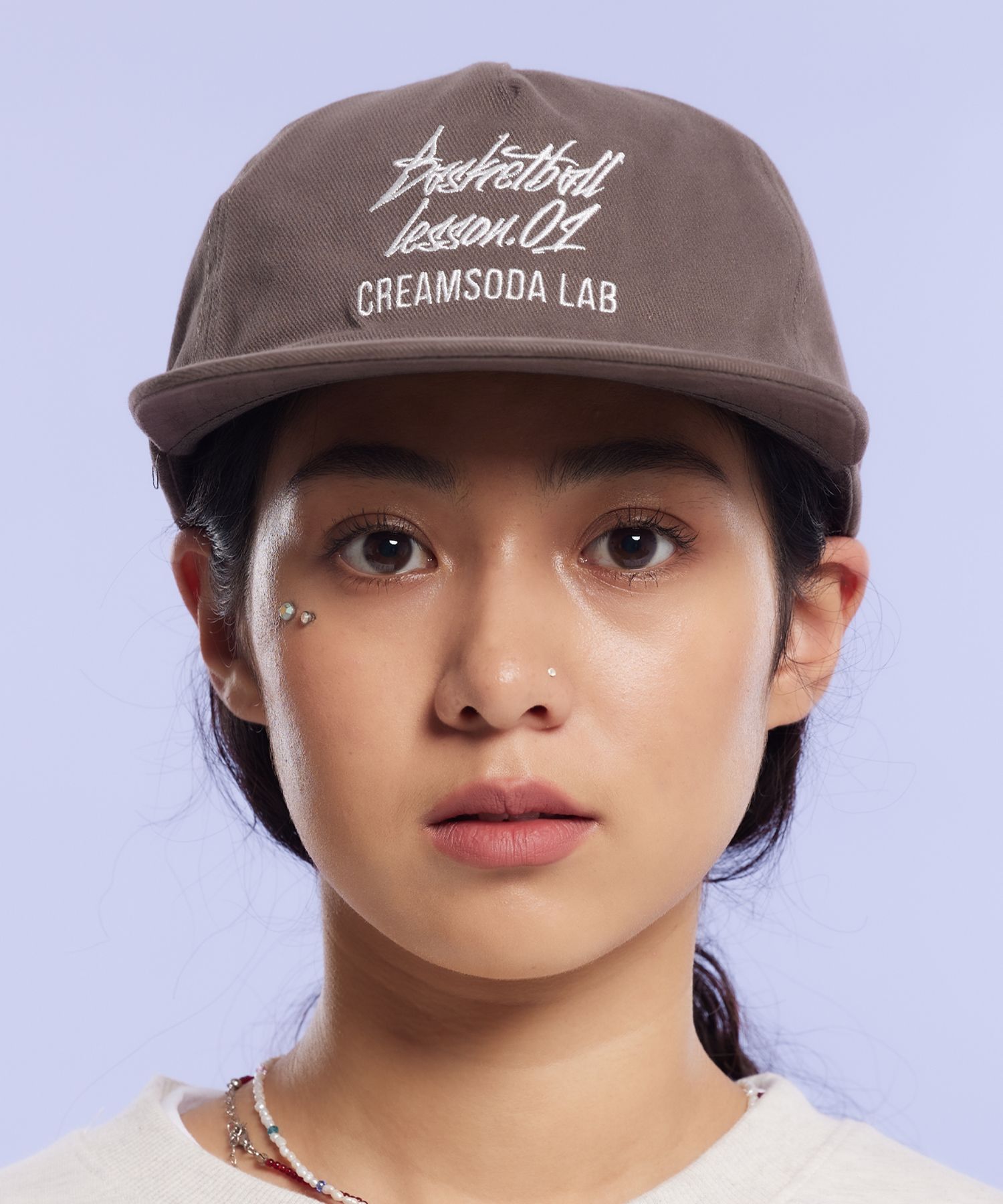 MUSINSA公式 | CREAM SODA LAB Quarter Ball Cap Gray White