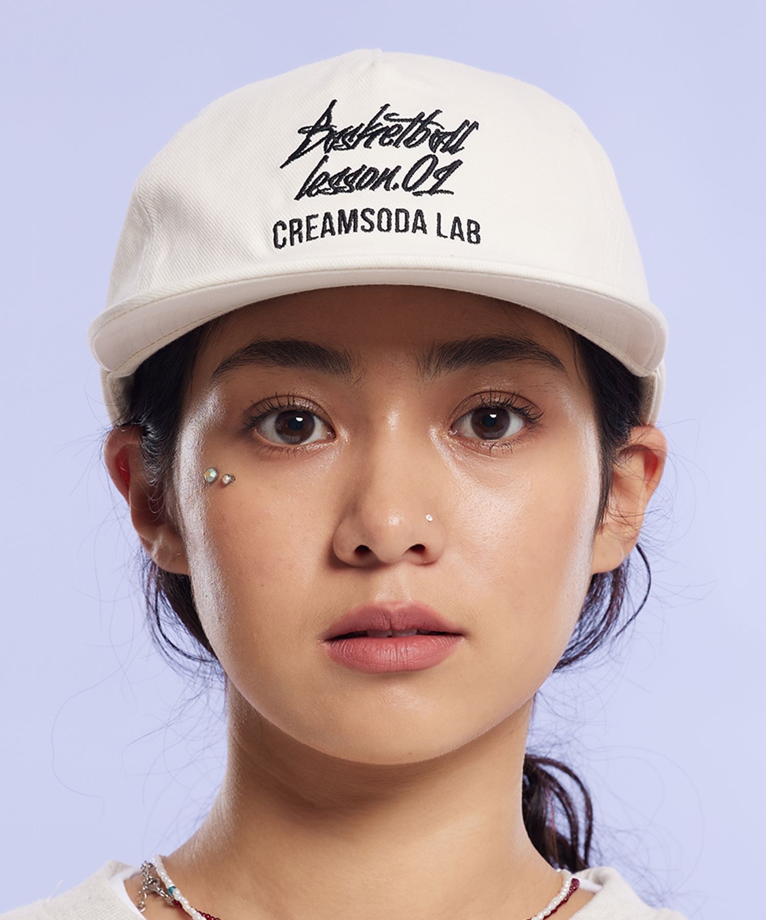 MUSINSA公式 | CREAM SODA LAB Quarter Ball Cap White Black
