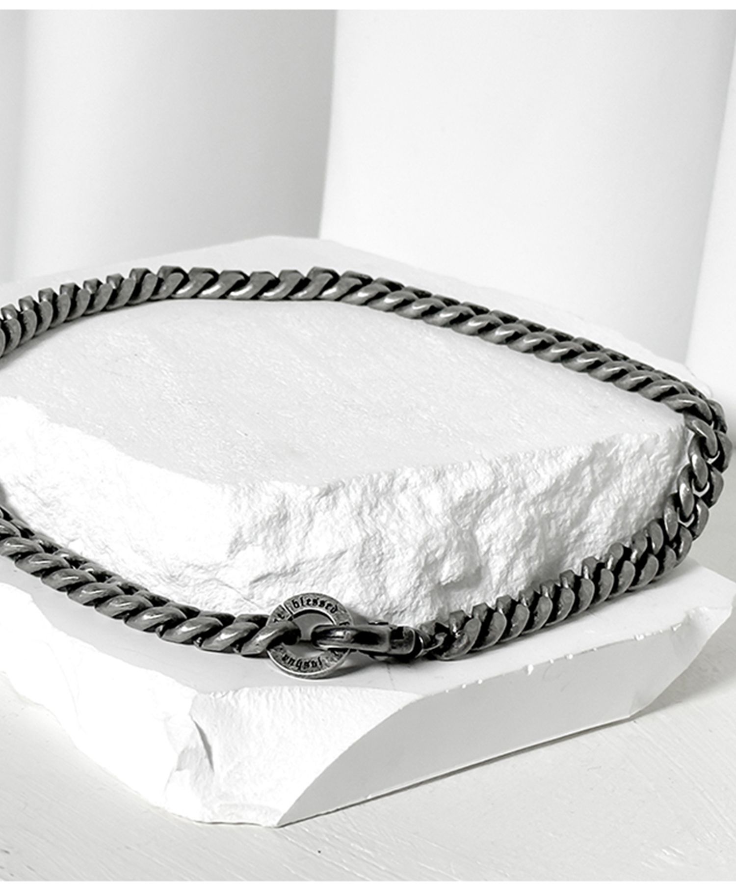 MUSINSA | BLESSED BULLET Classic Curb Chain Link Necklace 13mm