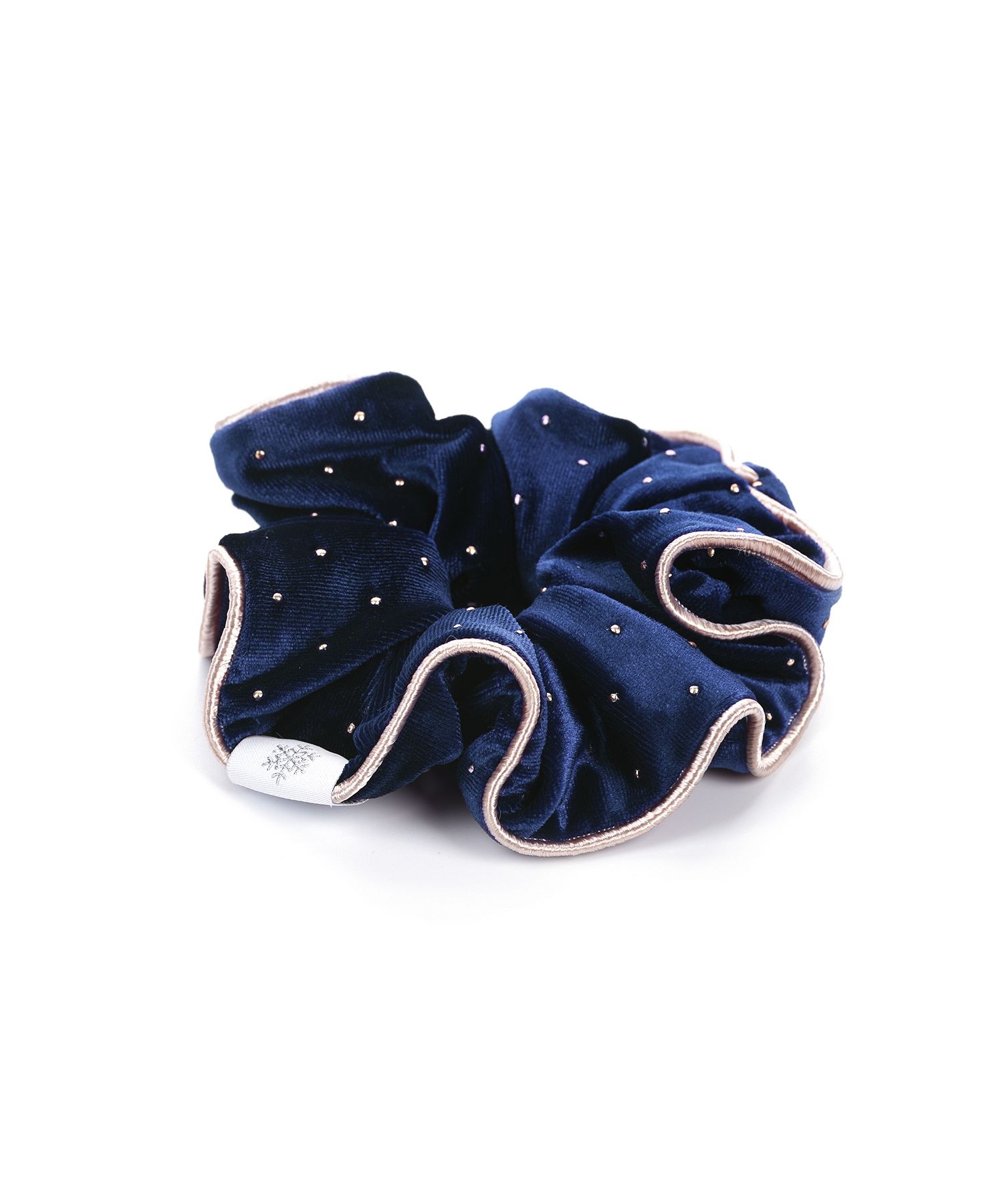 MUSINSA | ABON Dot Velvet Scrunchie Navy