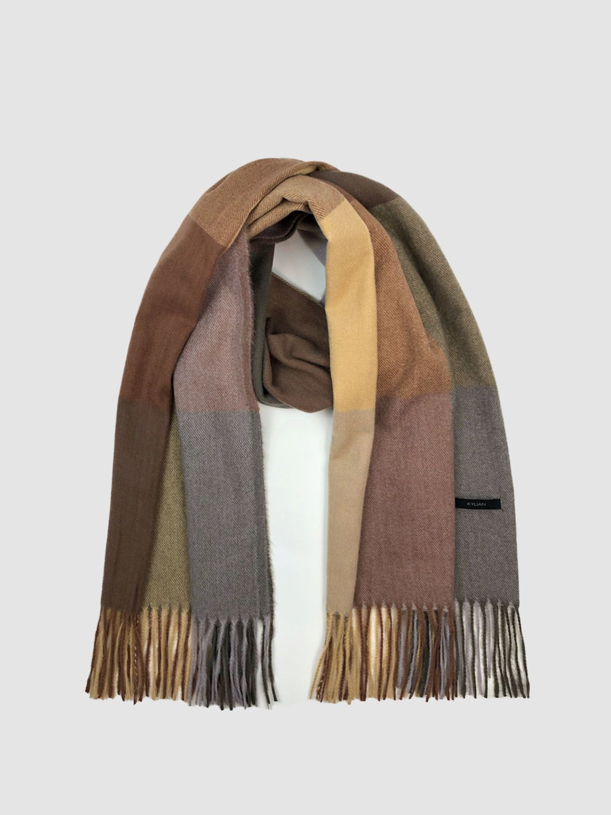 MUSINSA | KYLIAN Check Muffler Shawl Beige