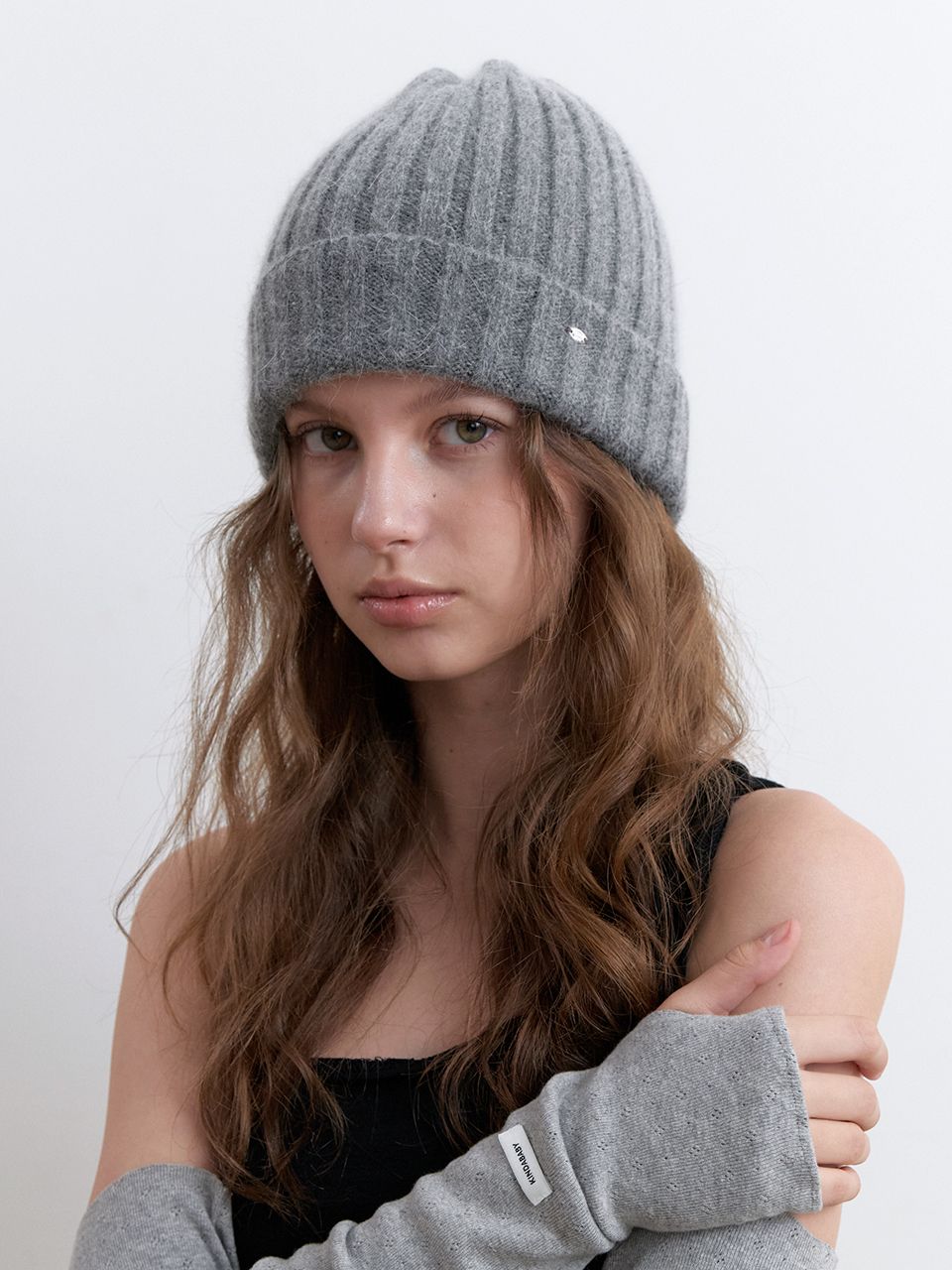 MUSINSA | KINDABABY soft knit beanie - gray