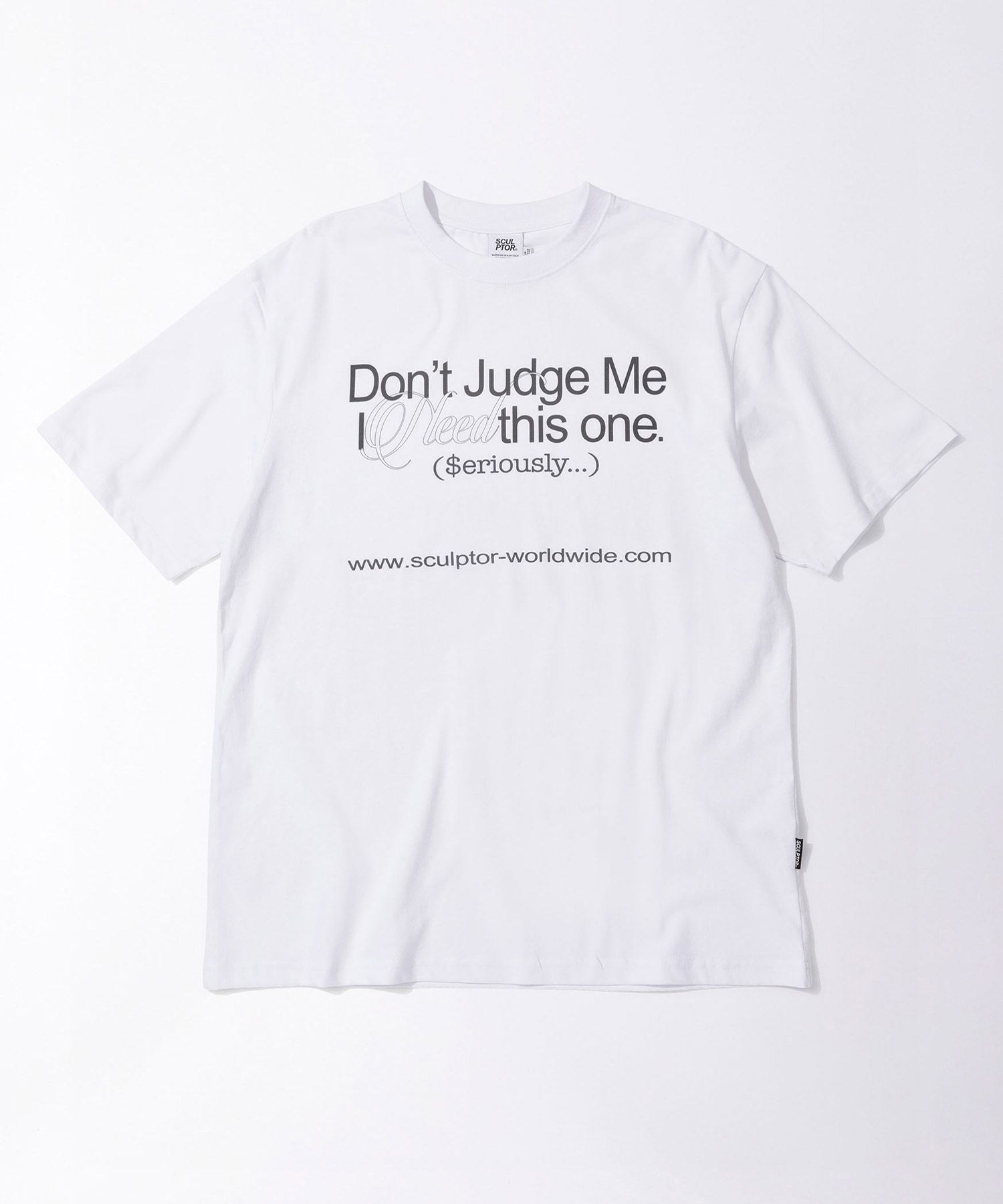 MUSINSA | SCULPTOR Dont Judge Me Tee White