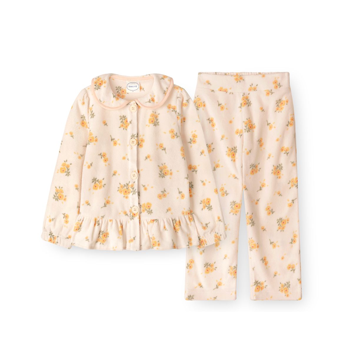 MUSINSA | ORCITE Girls E045 Royal Bouquet Long Sleeve Top and Bottom (80-85)