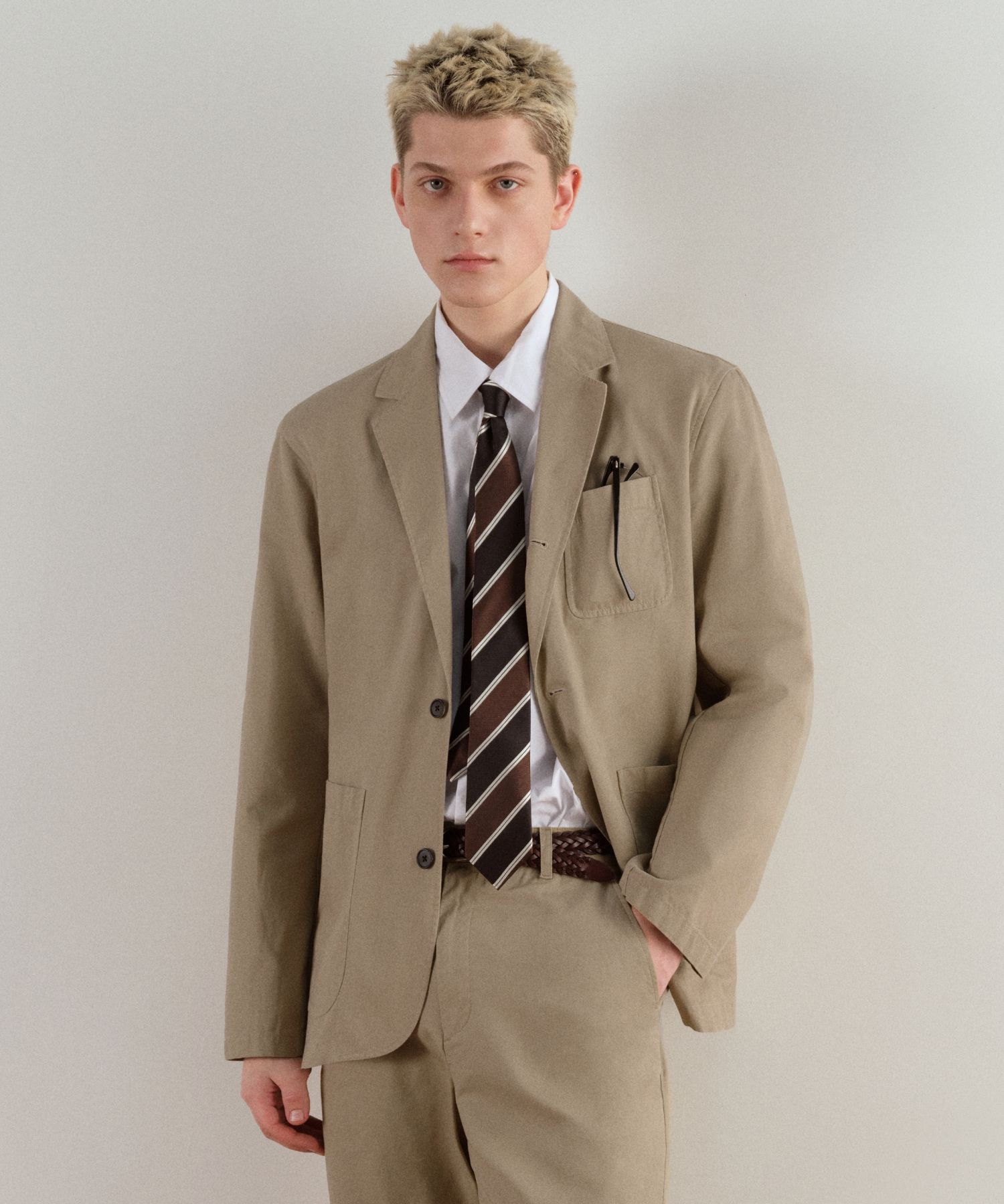 MUSINSA | MUSINSA STANDARD City Walkers Cotton Blazer [Beige]