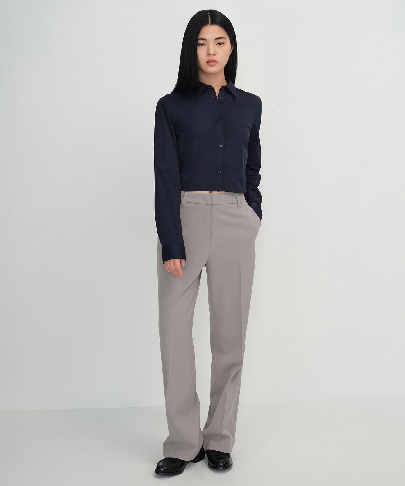 MUSINSA | MUSINSA STANDARD WOMAN Women's Straight Hidden Banding Slacks ...