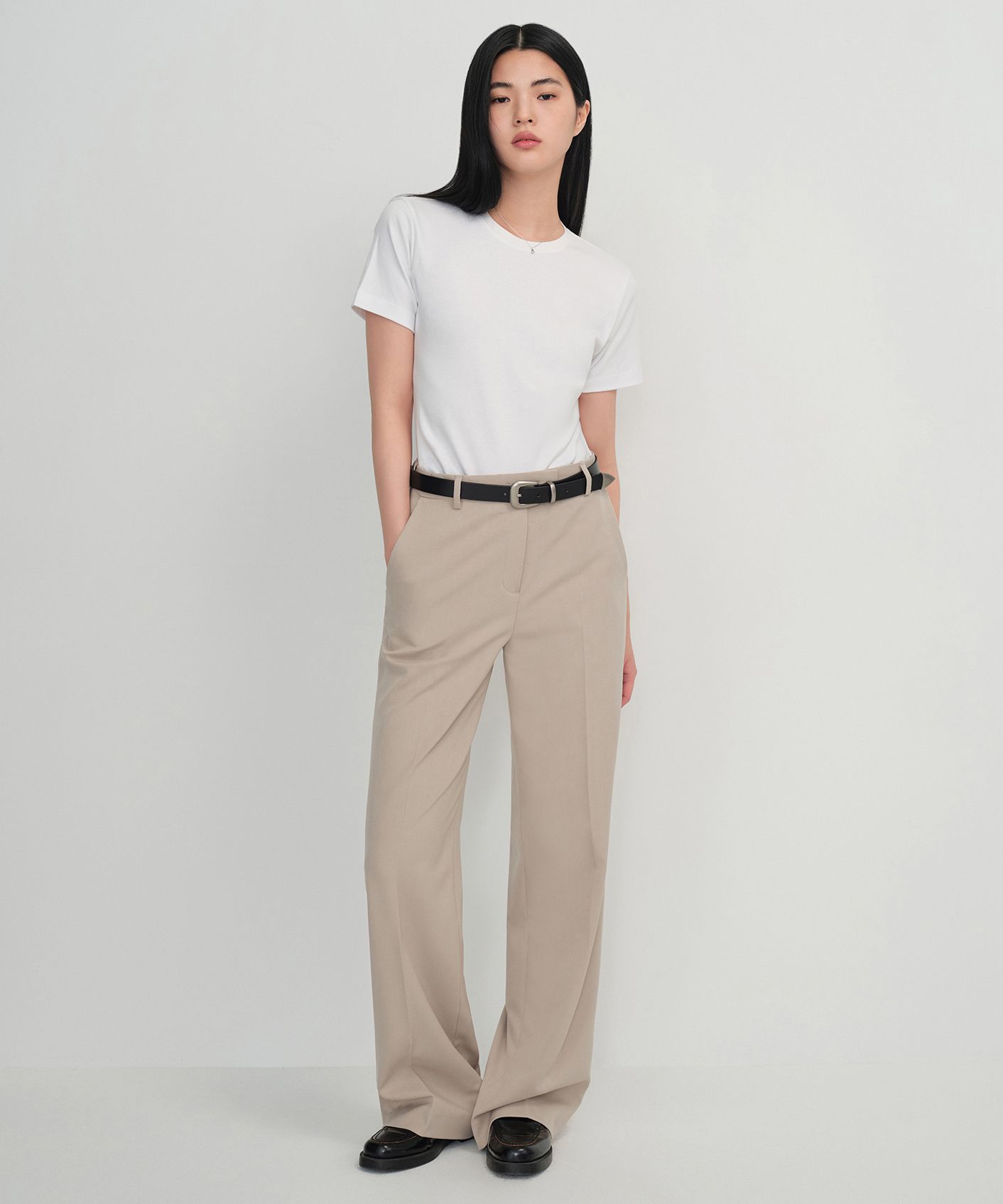 MUSINSA | MUSINSA STANDARD WOMAN Women's Wide Hidden Banding Slacks ...