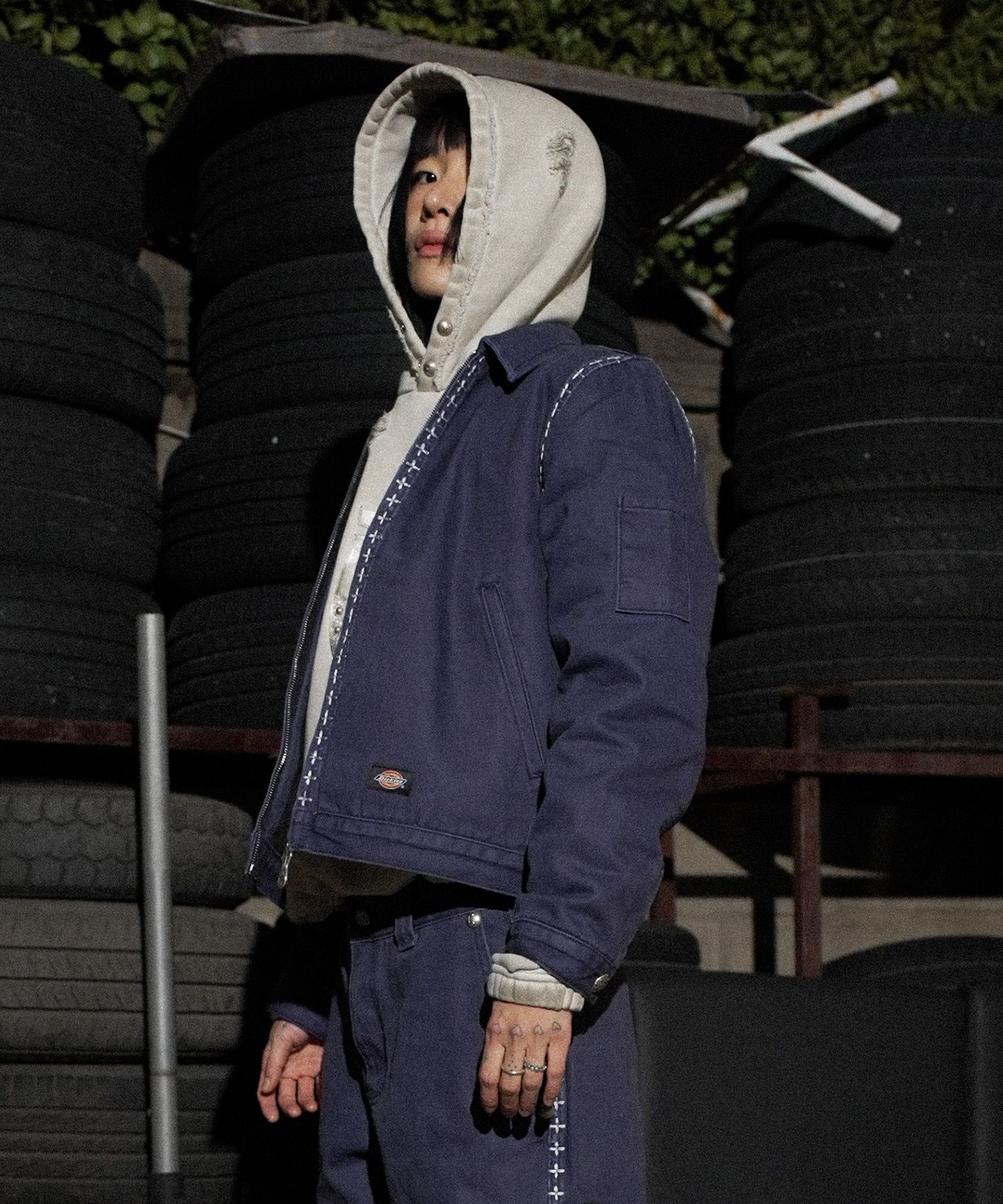 MUSINSA | DICKIES X TC Cross Stitch Eisenhower Jacket - Navy