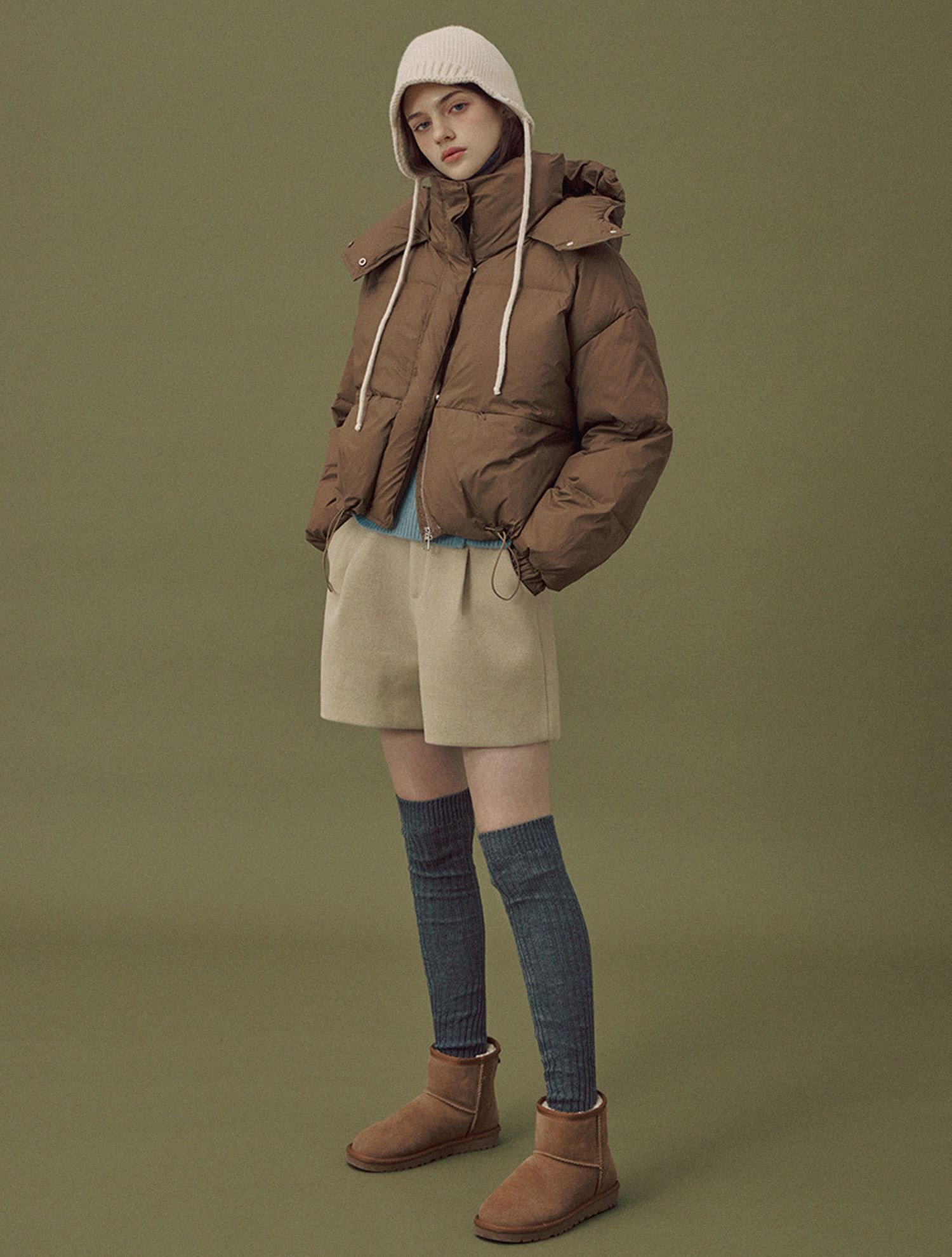 MUSINSA公式 | TWEE Peta Short Crop Padding Jumper