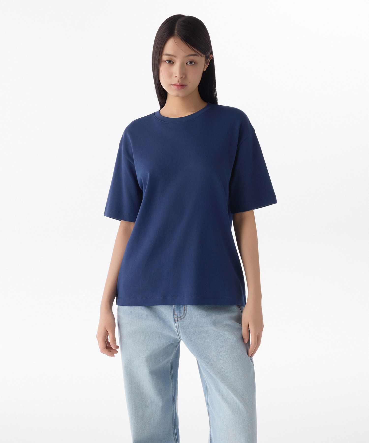 MUSINSA公式 | MUSINSA STANDARD WOMAN Women's Relaxed Fit Crew Neck Short ...