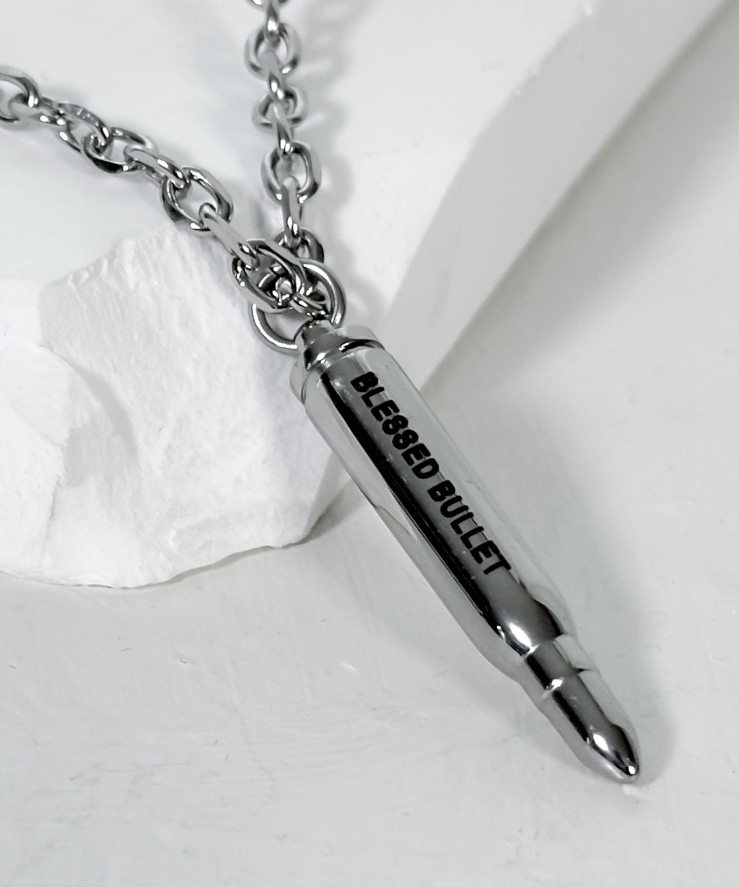 MUSINSA公式 | BLESSED BULLET ss-open signature bullet necklace_Medium_silver