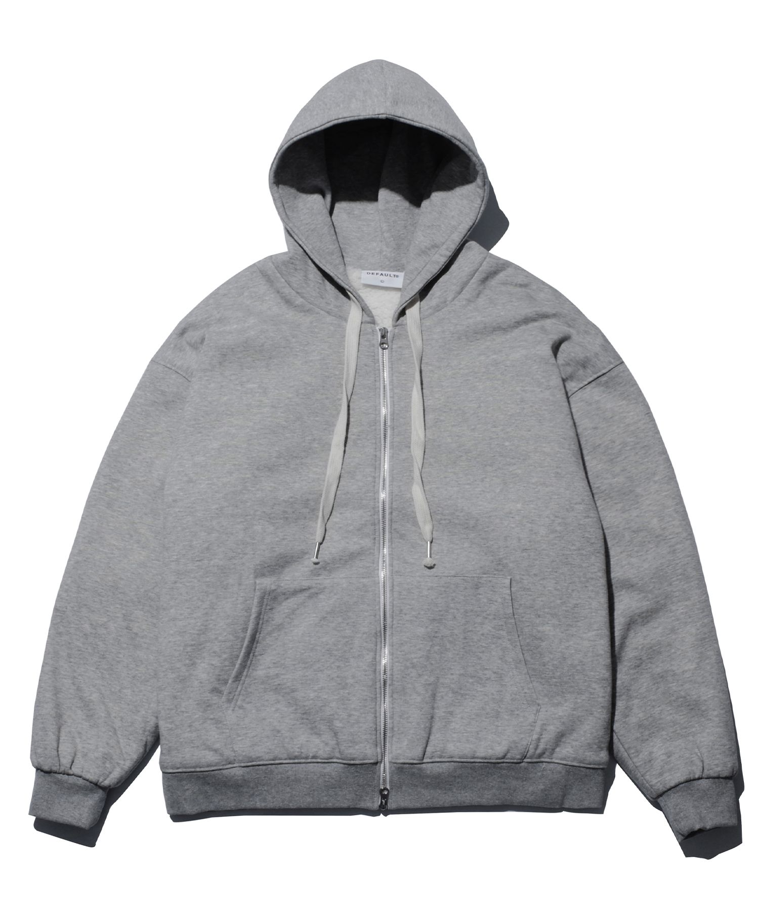 MUSINSA | DEFAULT VALUE [Gimmo] Basic Standard Hooded Zip-up Dark Gray