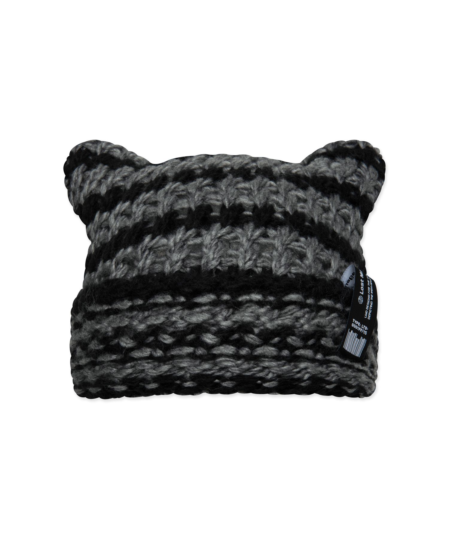 MUSINSA | LMC CROCHET SQUARE BEANIE charcoal