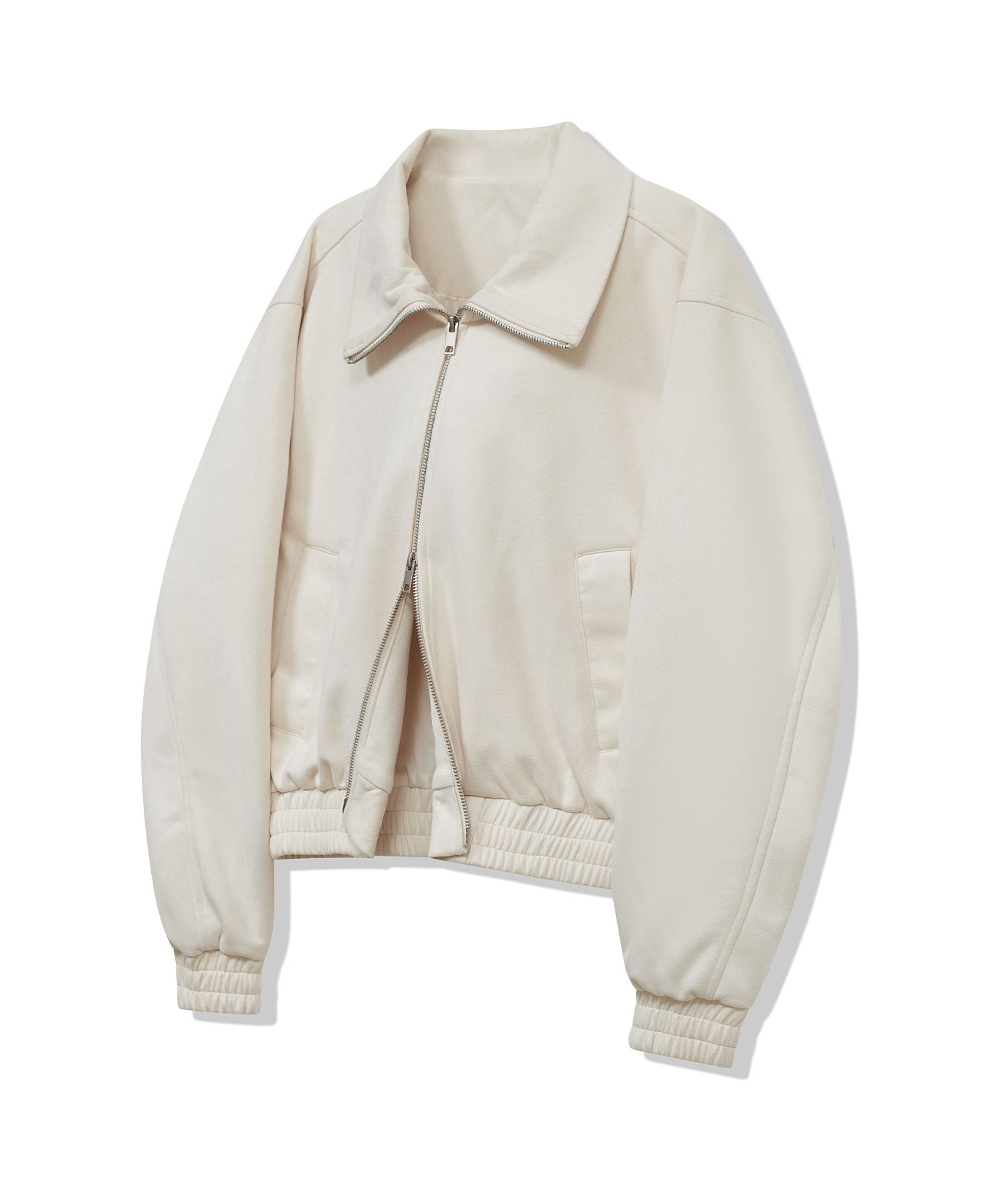 MUSINSA | VIVABROWN 85-VIVA037 Pull-up suede crop blue jean jacket ivory