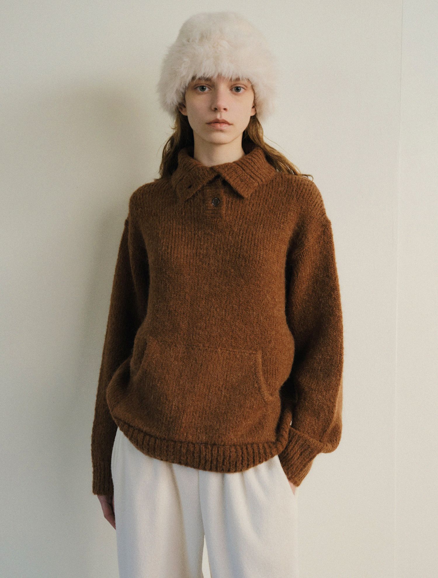 MUSINSA | LENIL Alpaca Benny Knit - Brown