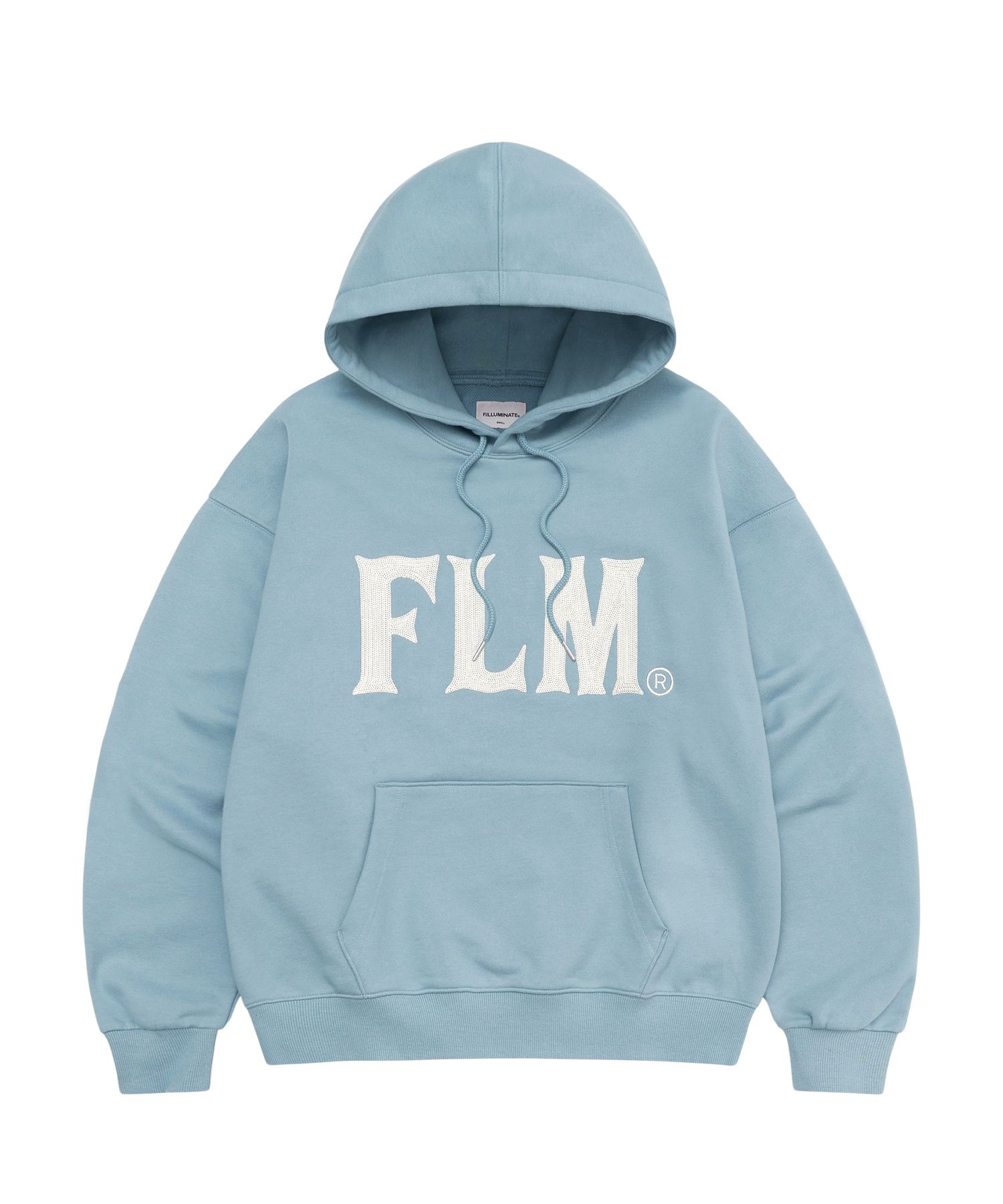 MUSINSA | FILLUMINATE FLM Stitch Logo Hoodie - Sky Blue