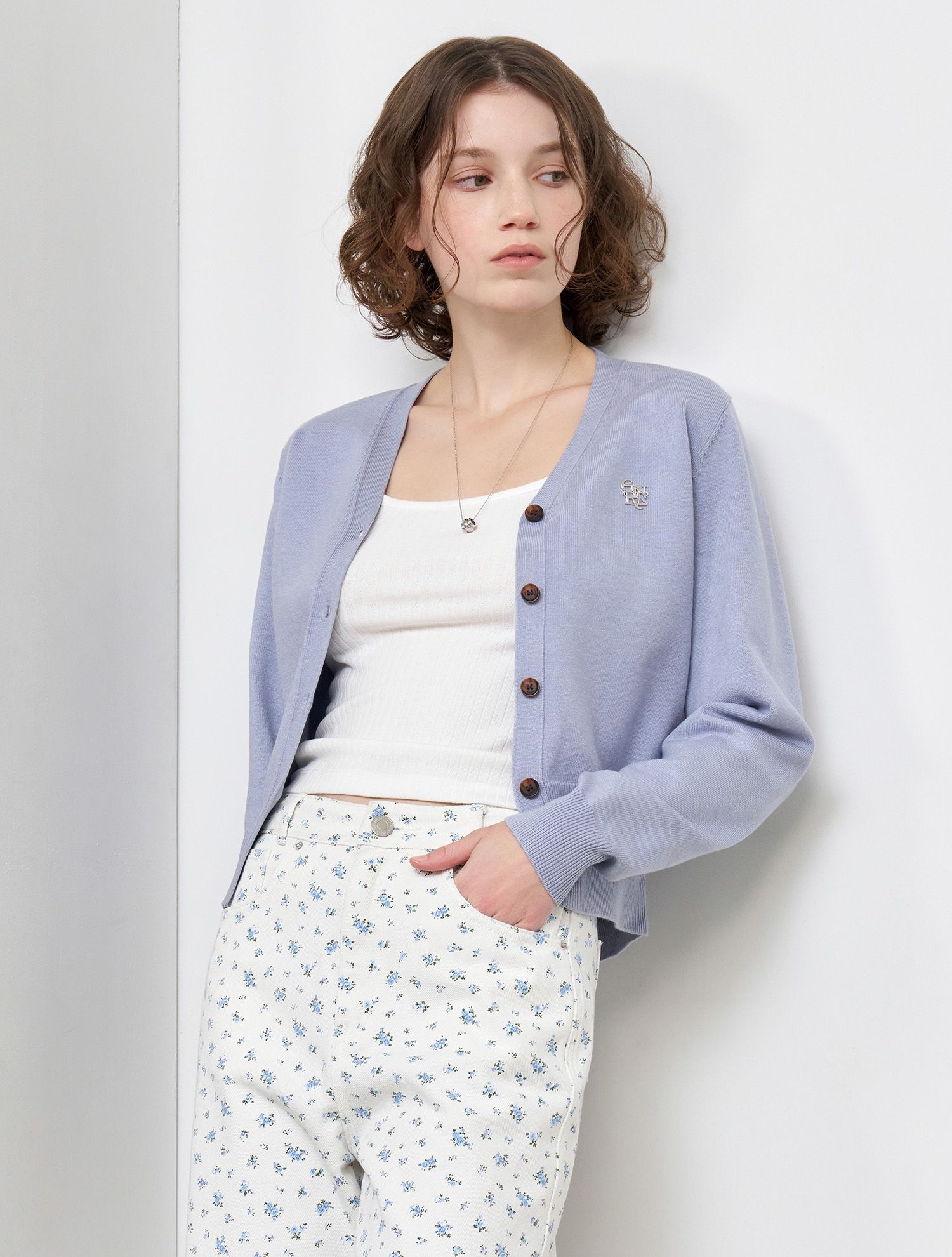 MUSINSA公式 | GENERAL IDEA GNRL Essential Cardigan [BLUE] / WBD3L04503