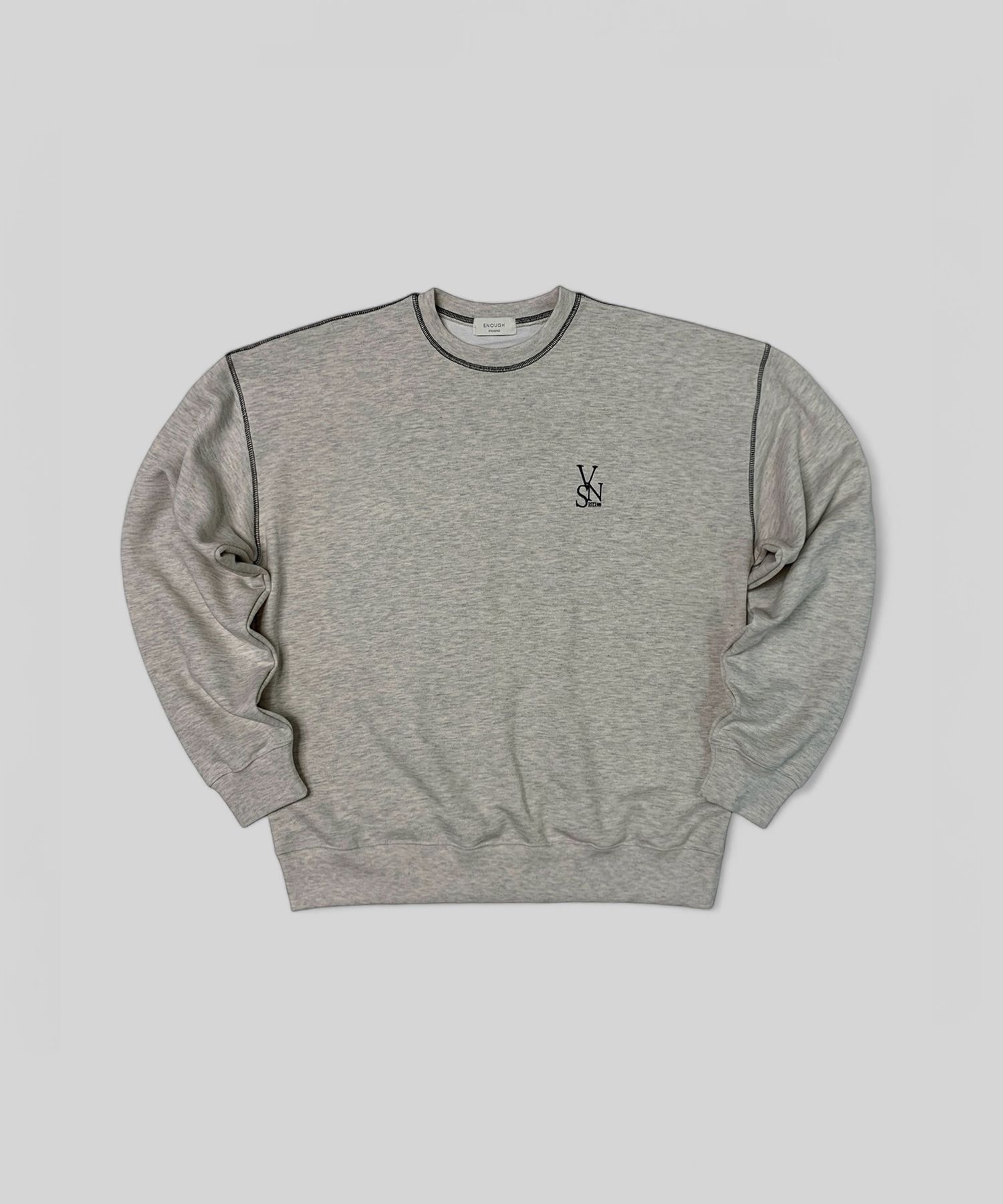 MUSINSA | VANESSA 650g VNS Stitch Embroidery Man-to-Man_Oatmeal