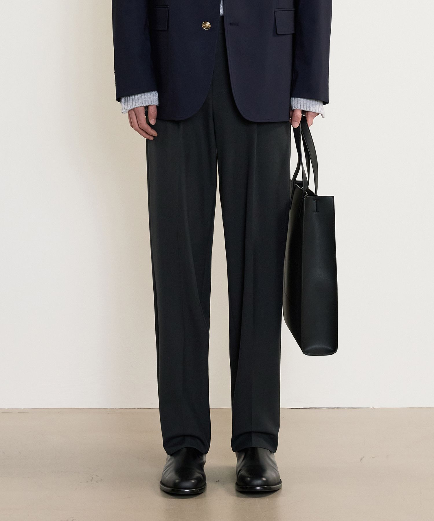 MUSINSA | TNGT Essential Semi-Wide Slacks (Gray) TNPA5E100G2