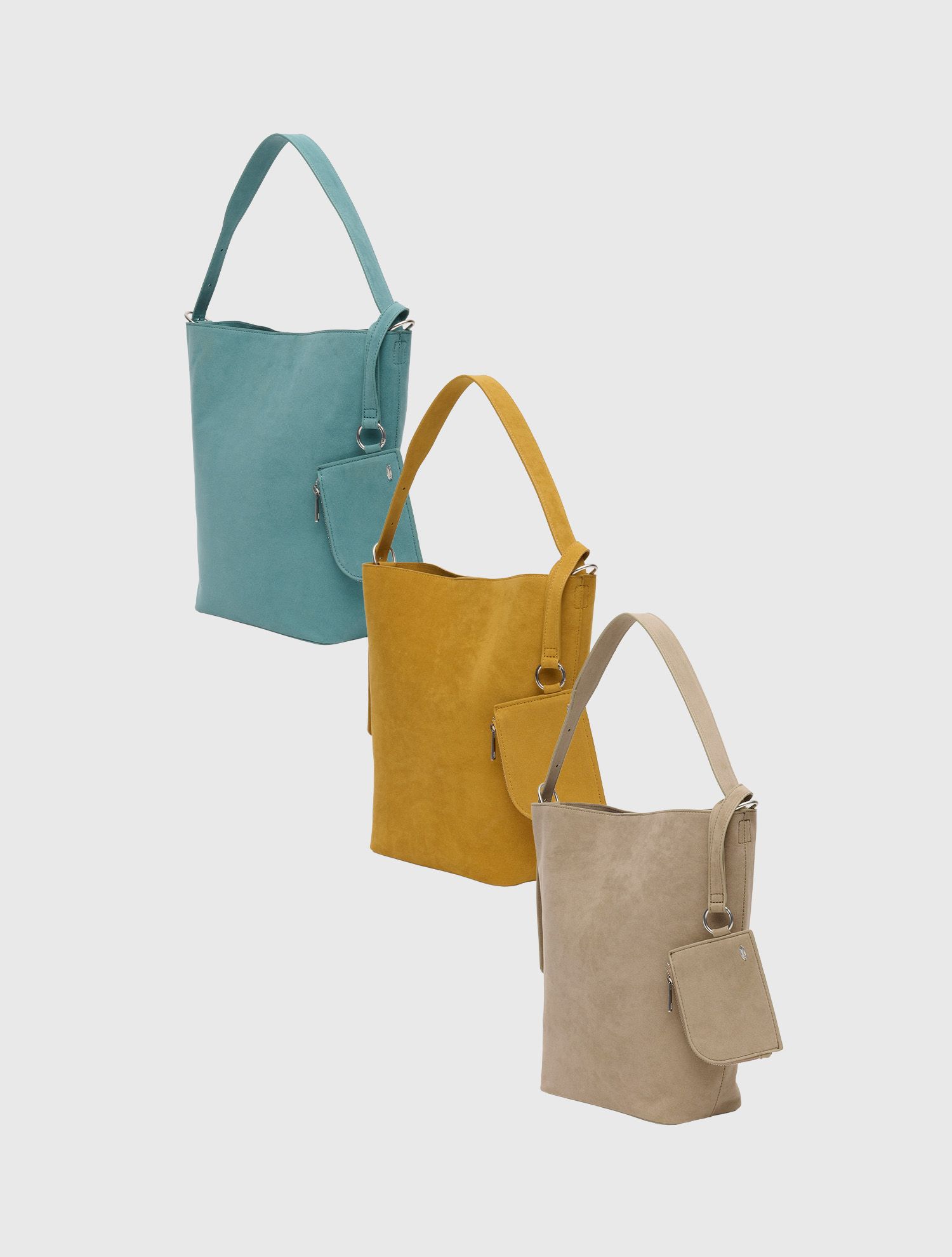 MUSINSA公式 | GENERAL IDEA Eco Suede Basket Shoulder Bag [3COL] / WBE1L92505
