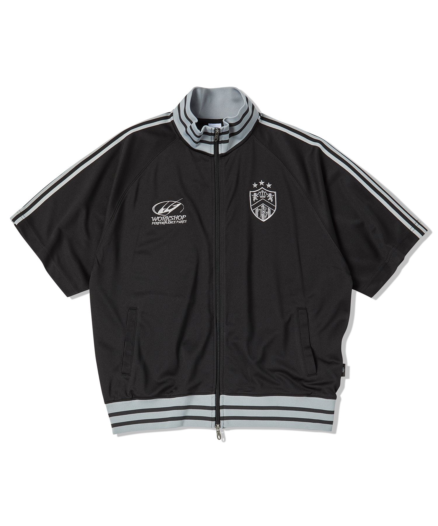 MUSINSA | TRAVEL Jersey Track Short Sleeve Jacket Black