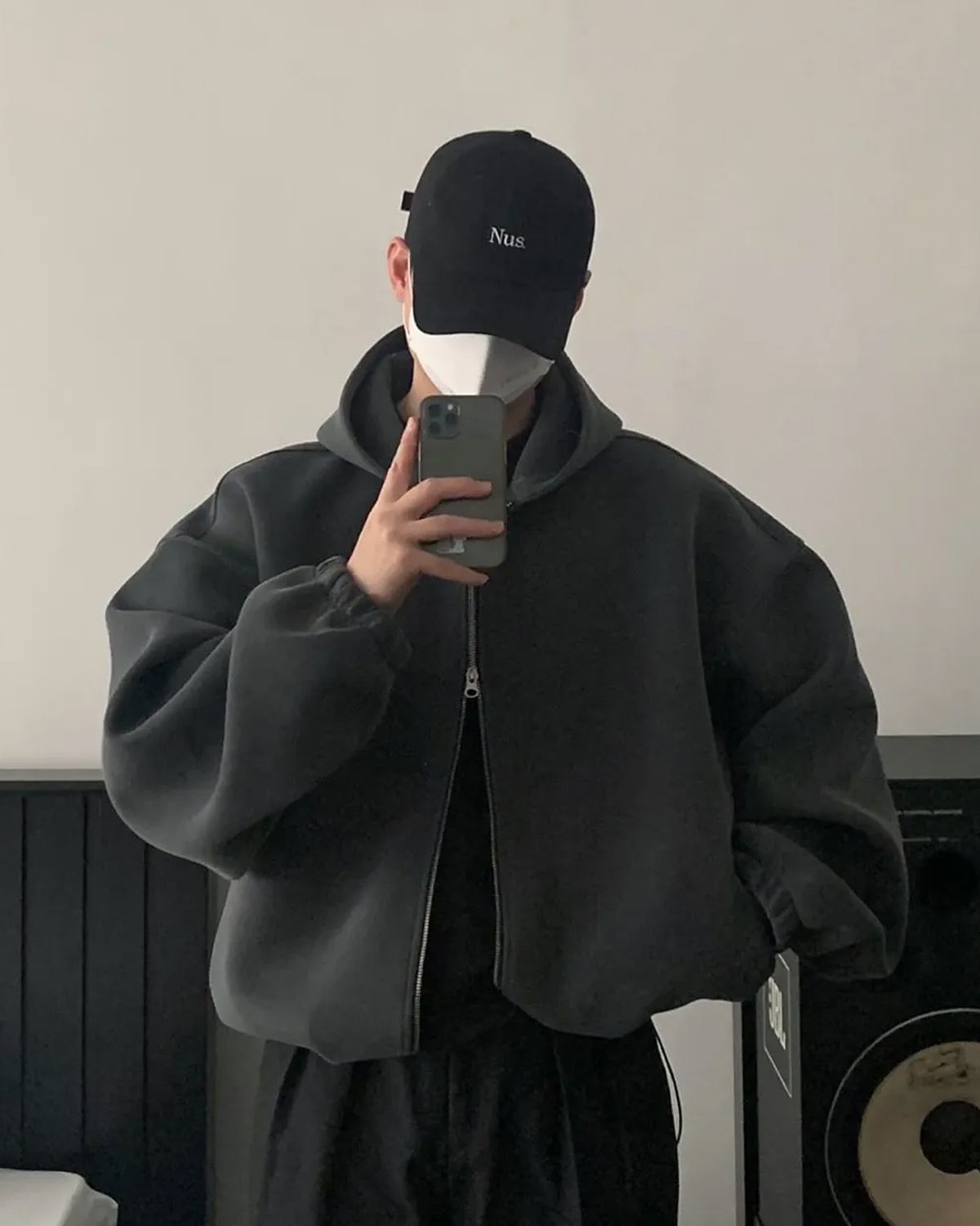 MUSINSA | NUS YEI Heavy Hood Jacket (Charcoal)