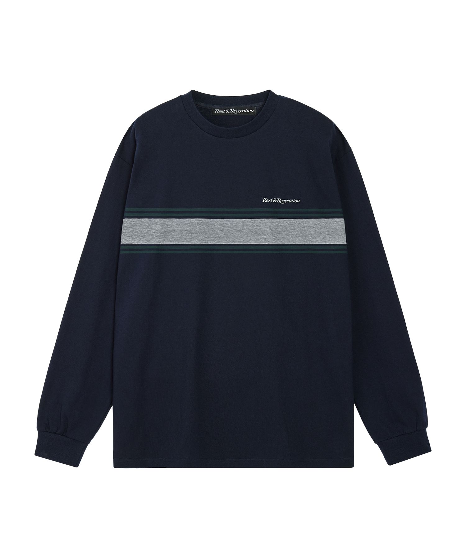 MUSINSA | REST&RECREATION CREWNECK LONG SLEEVE T-SHIRT - NAVY