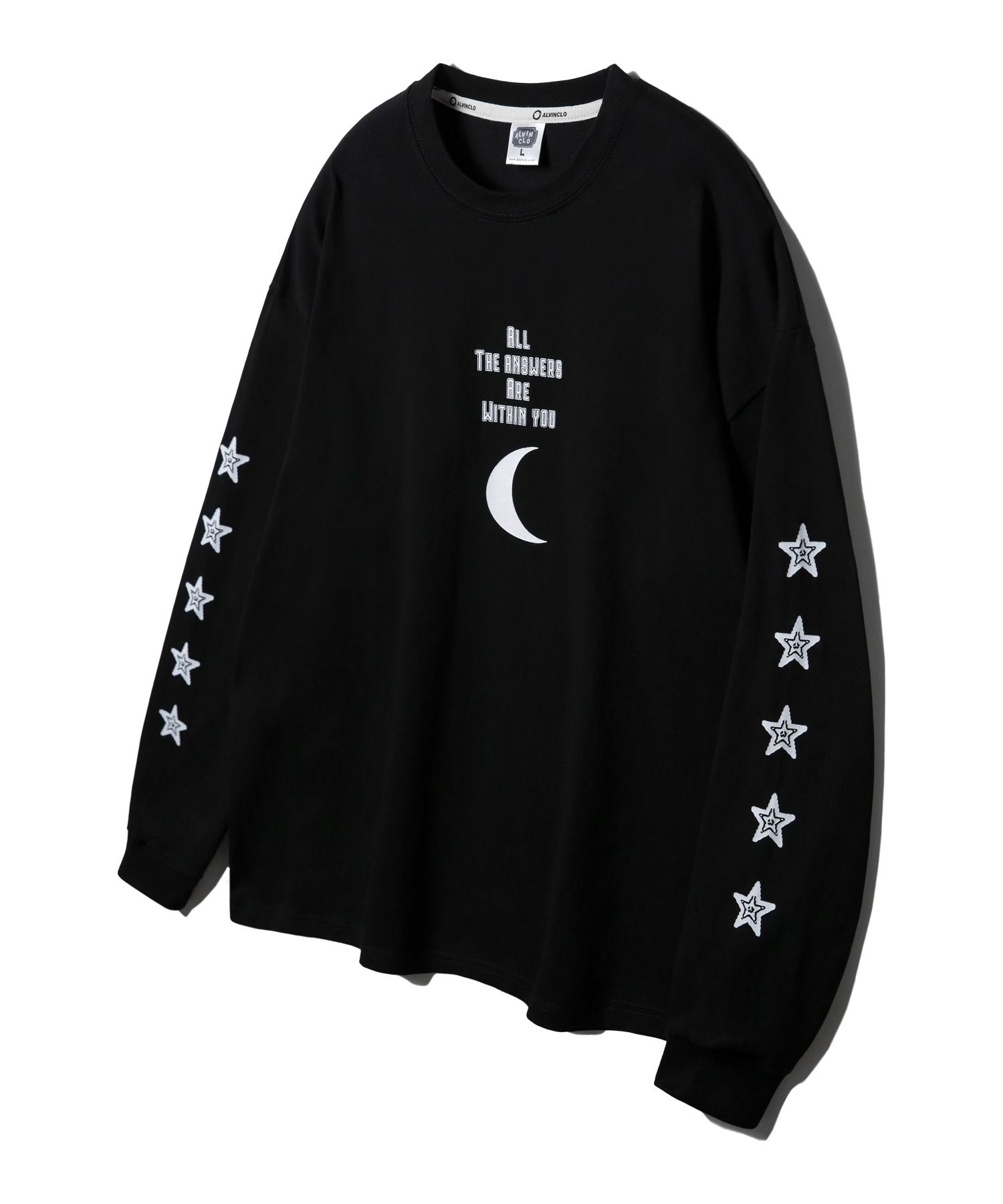 MUSINSA | ALVINCLO Star & Luna Overfit Long Sleeve T-shirt AVT939 (2 COLOR)