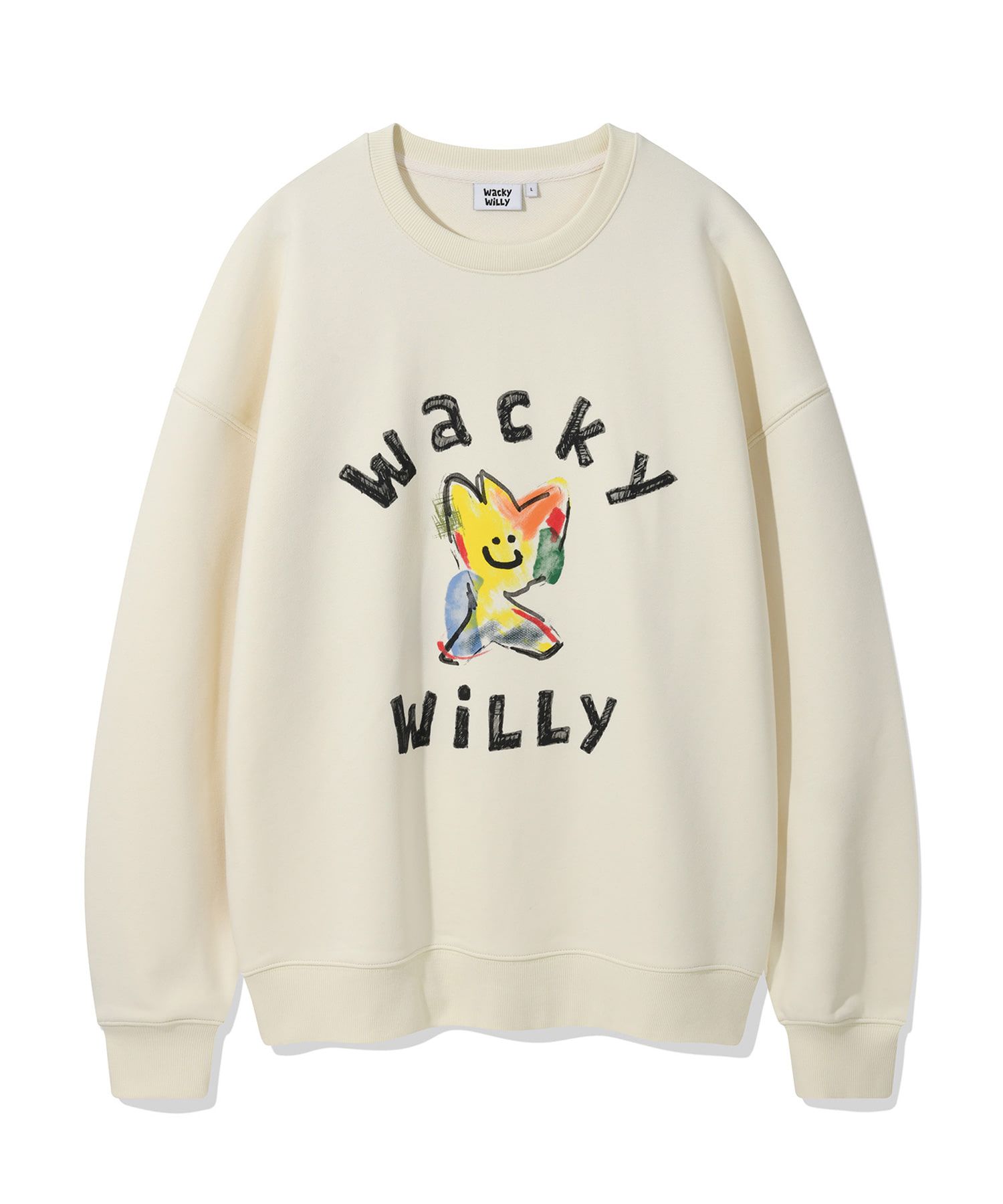 WACKY WILLY 小黃人大圖案大學T (奶油色) (Creatrip)