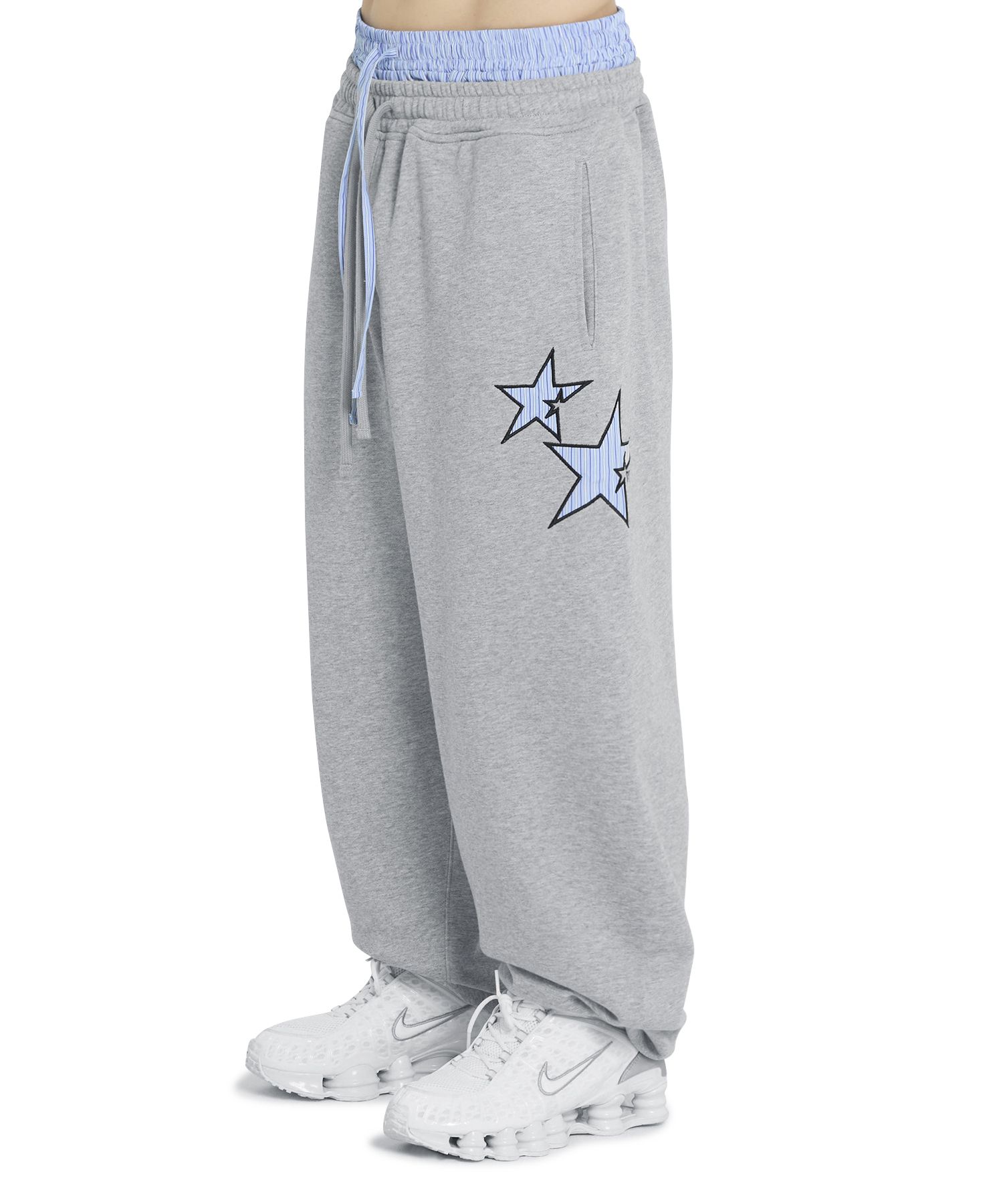 MUSINSA | OY LAYERED BANDING SWEATPANTS - MELANGE