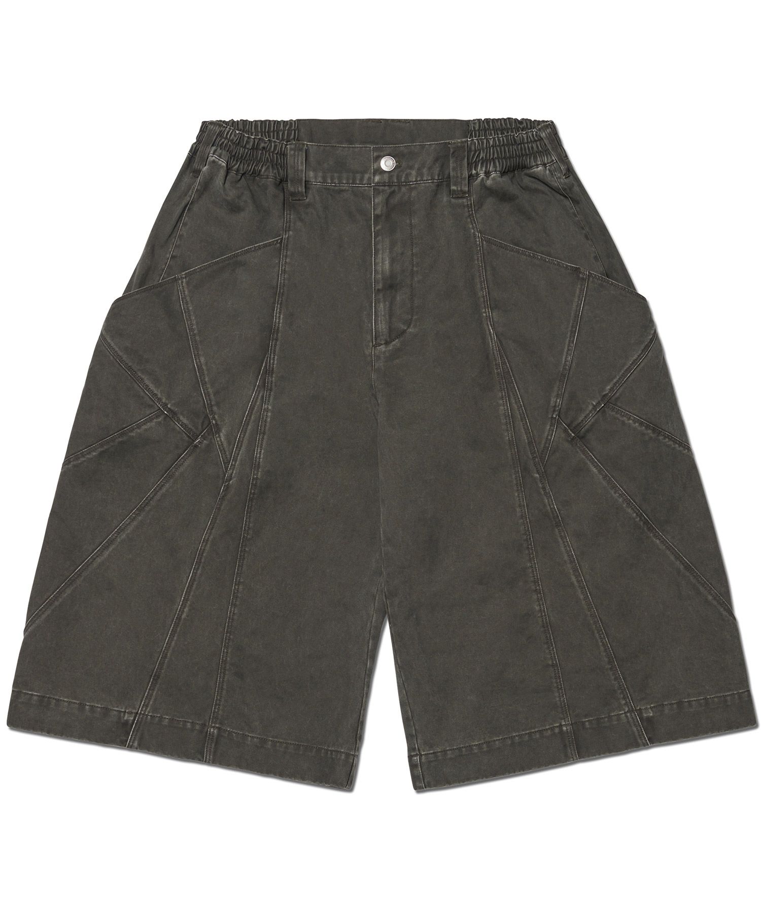 MUSINSA | NOMANUAL DIAGONAL POCKET BERMUDA PANTS - WASHED CHARCOAL