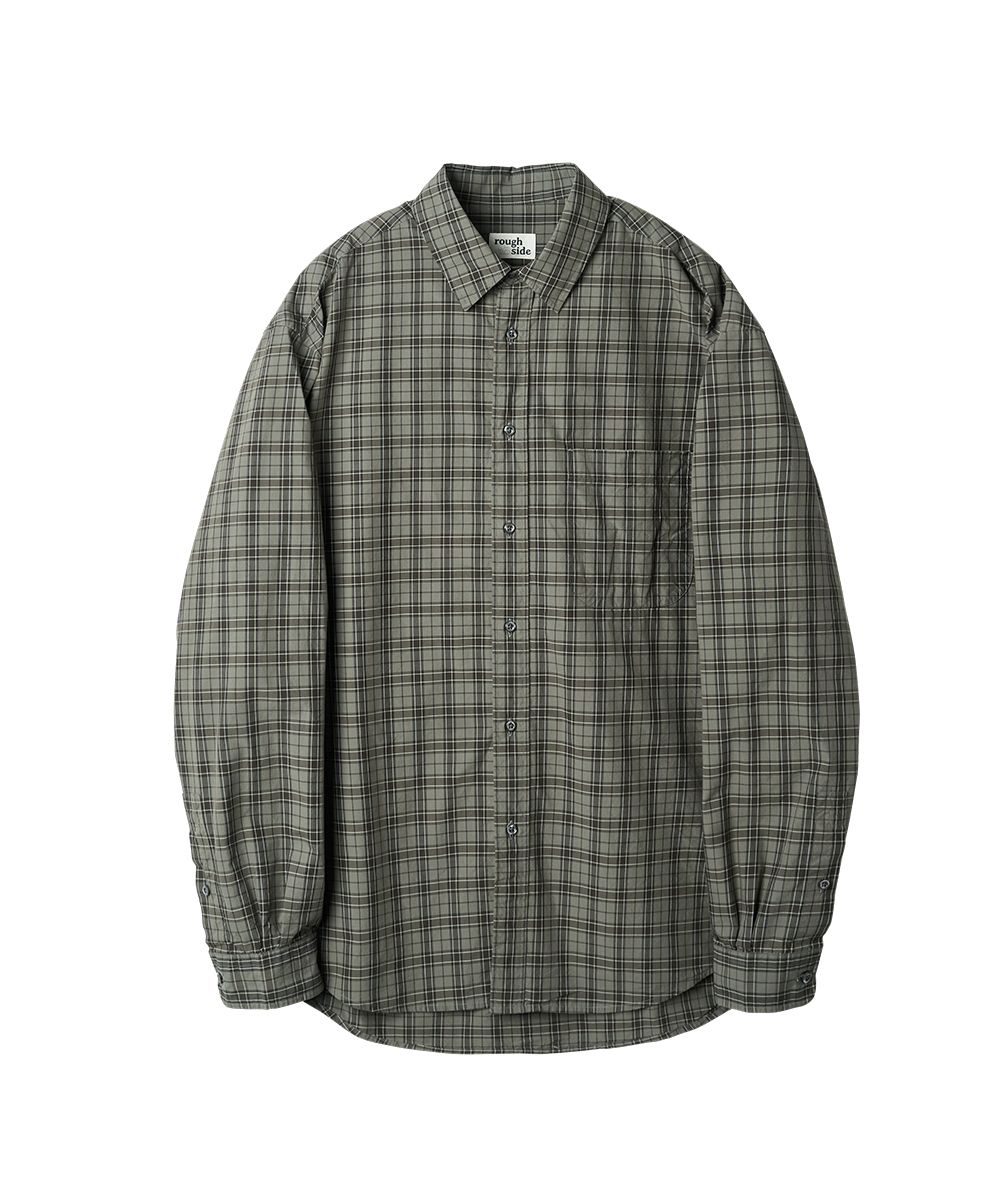 MUSINSA | ROUGH SIDE Primary Shirt Mud Plaid