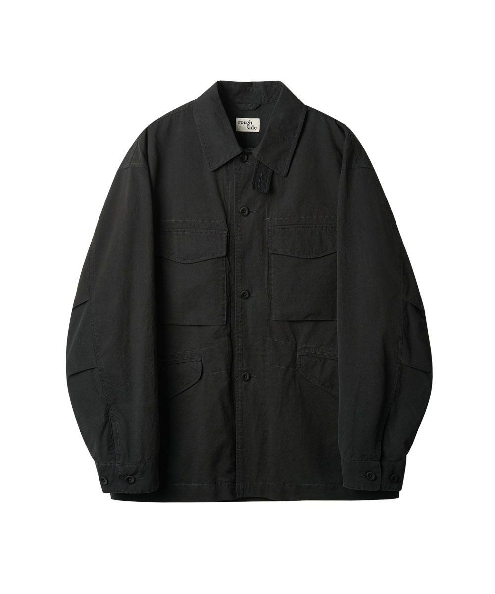 MUSINSA | ROUGH SIDE BDU Jacket Ash Black