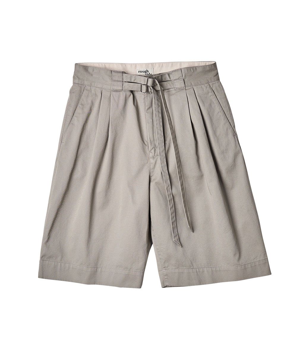 MUSINSA | ROUGH SIDE Belted Bermuda Shorts Humus