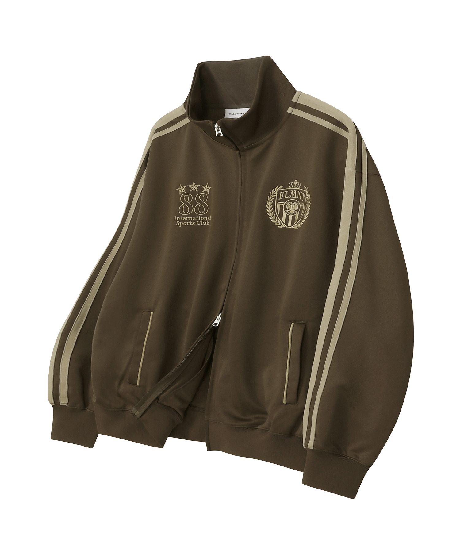 MUSINSA公式 | FILLUMINATE 88 Sporty Track Jacket - Brown