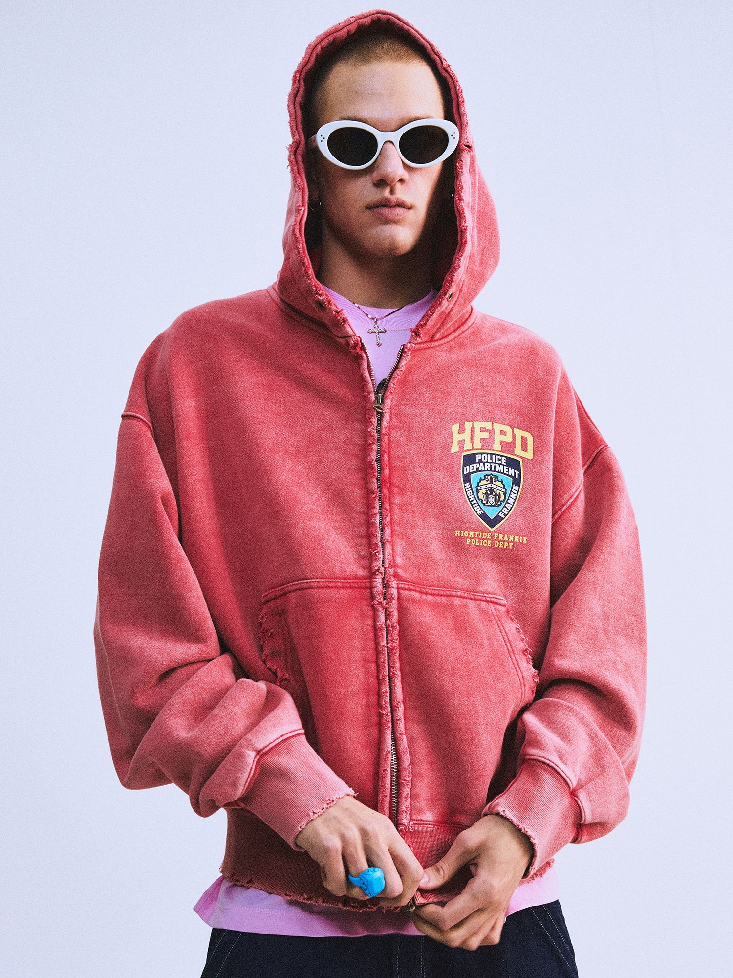 MUSINSA | HIGHTIDE FRANKIE HFPD HOOD ZIPUP RED