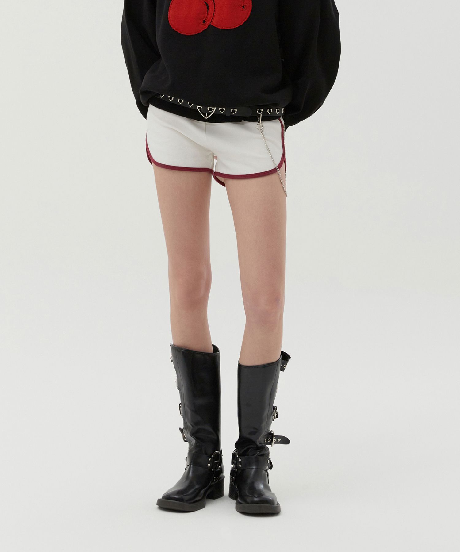 MUSINSA | KIRSH Punk Track Dolphin Pants [Ivory]