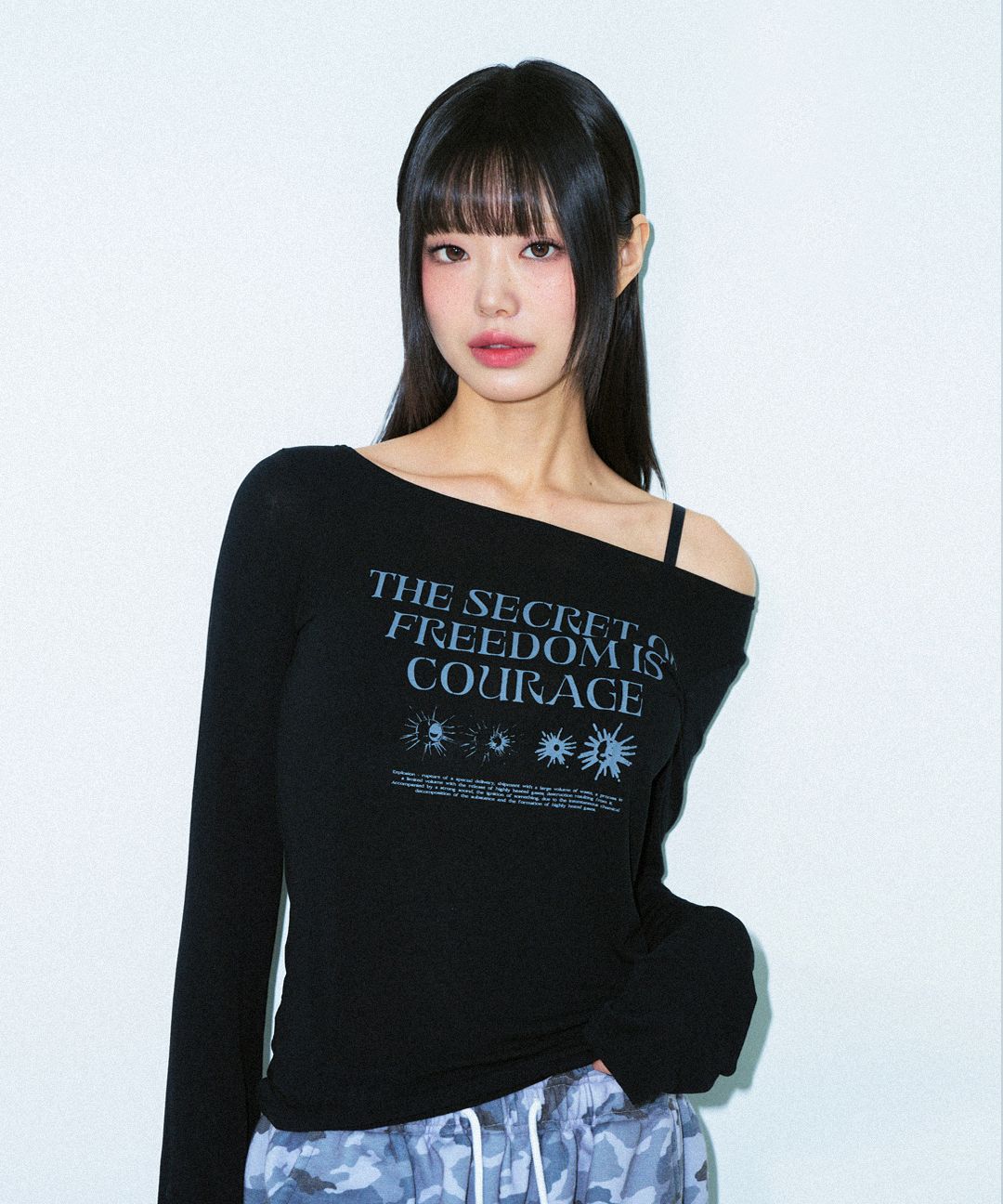 MUSINSA | ACOVER See-through secret long sleeve top black