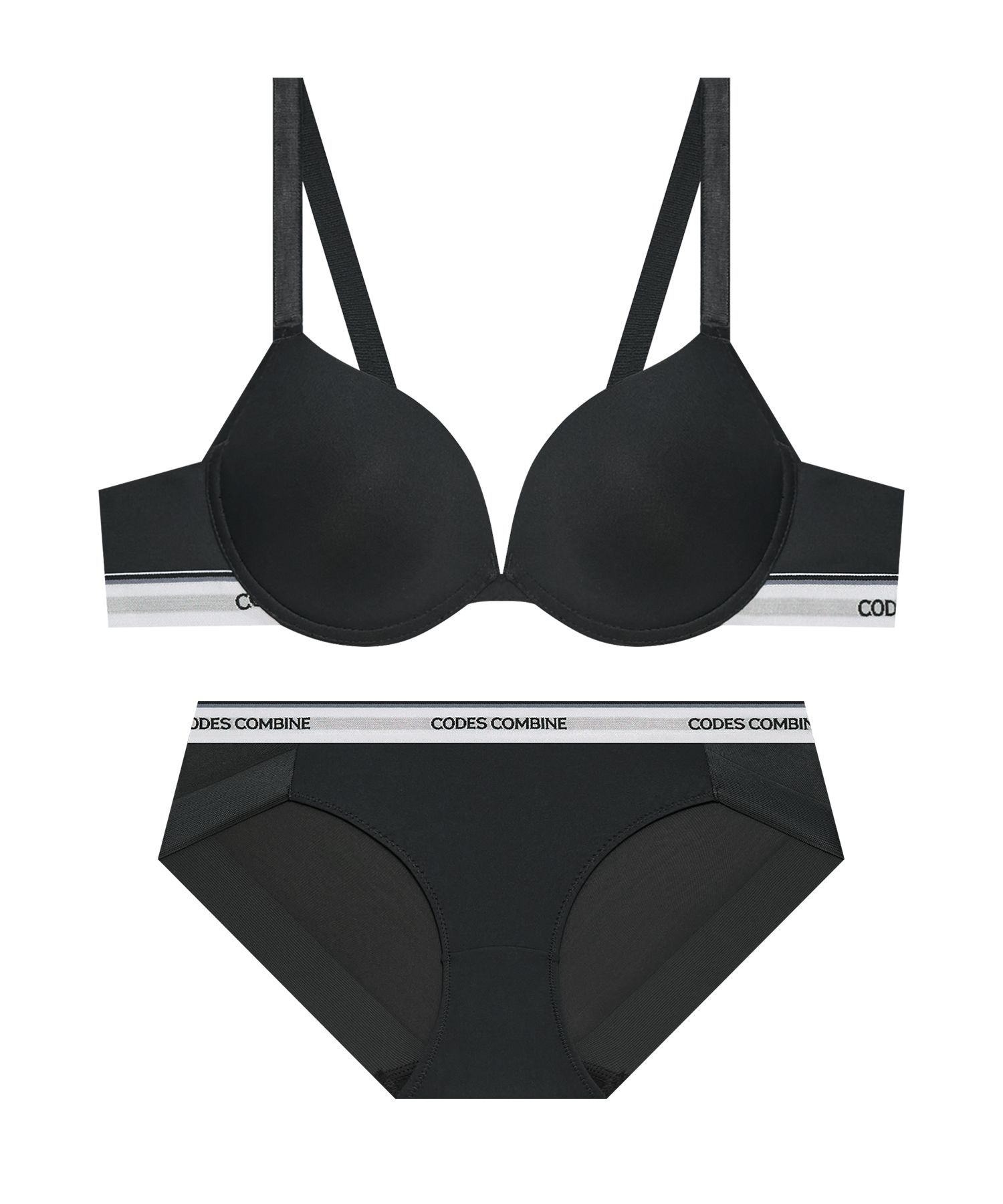 MUSINSA | CODESCOMBINE INNERWEAR Coverup Glam Banding Shellon Bra Panty ...