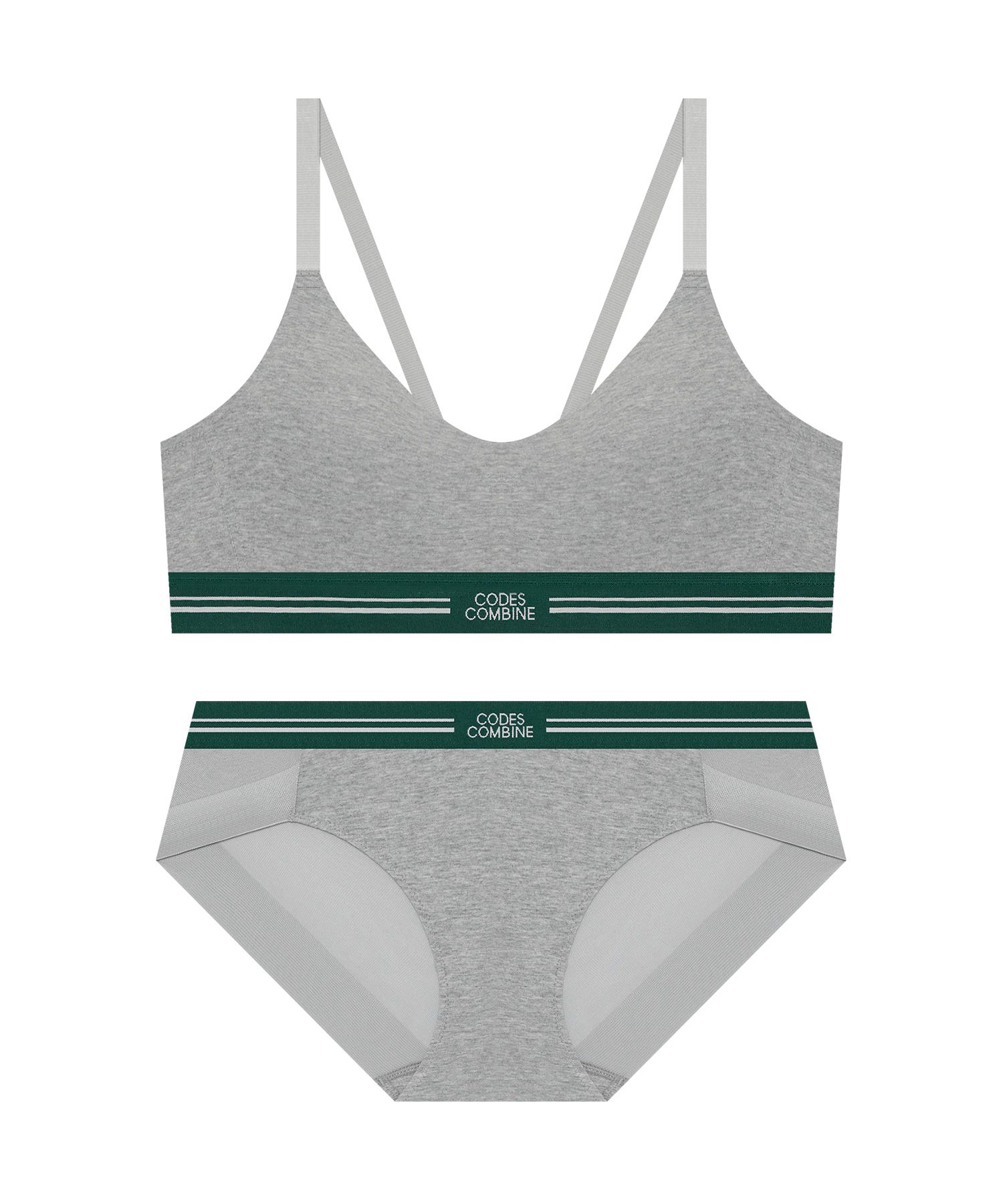 MUSINSA | CODESCOMBINE INNERWEAR Color point no-wire ham panty set ...