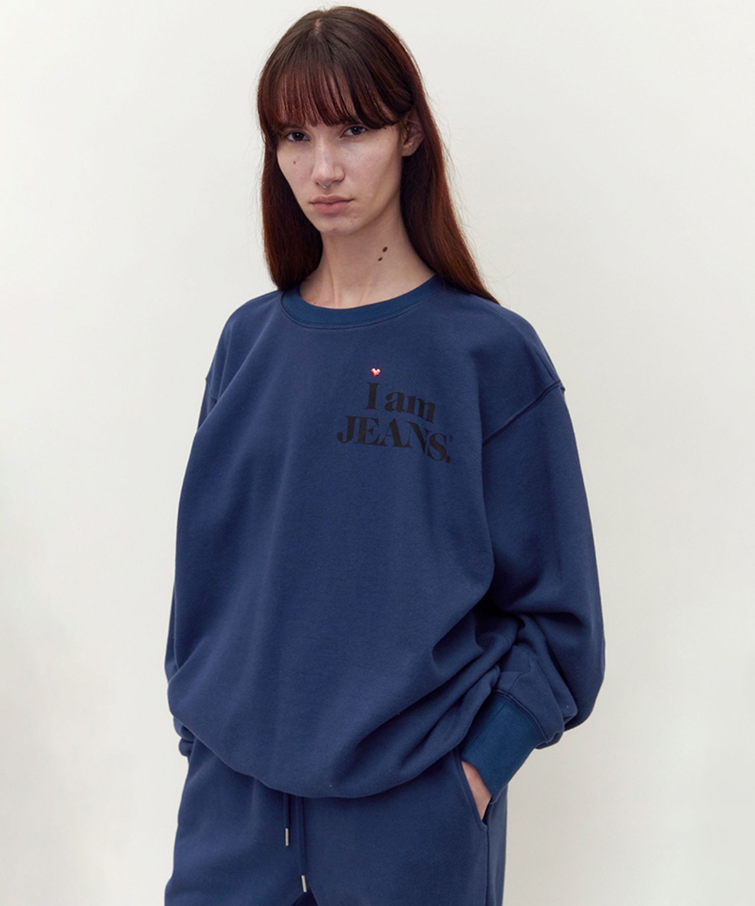 MUSINSA | M.M.M MMM Logo Print Sweatshirt Man to Man_Blue