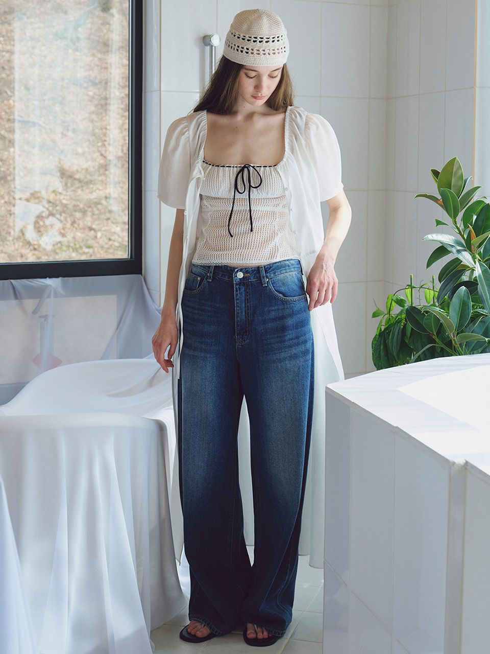 MUSINSA公式 | HUNCH Wide Denim Pants