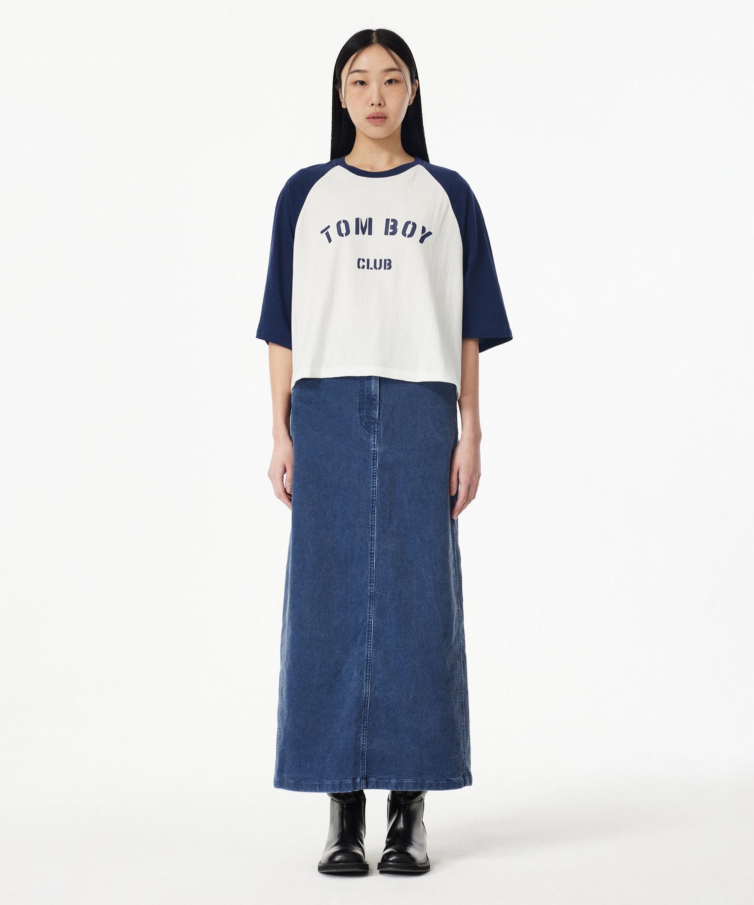 MUSINSA | STUDIO TOMBOY Club Tomboy Raglan Color Block T-Shirt 9175222992