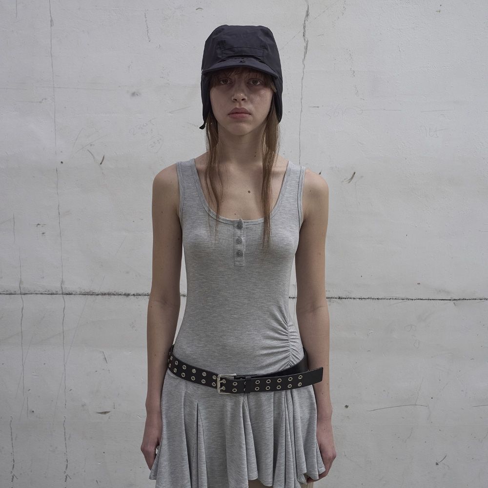 MUSINSA | LCDC TM DOUBLE EYELET LEATHER BELT (BLACK)