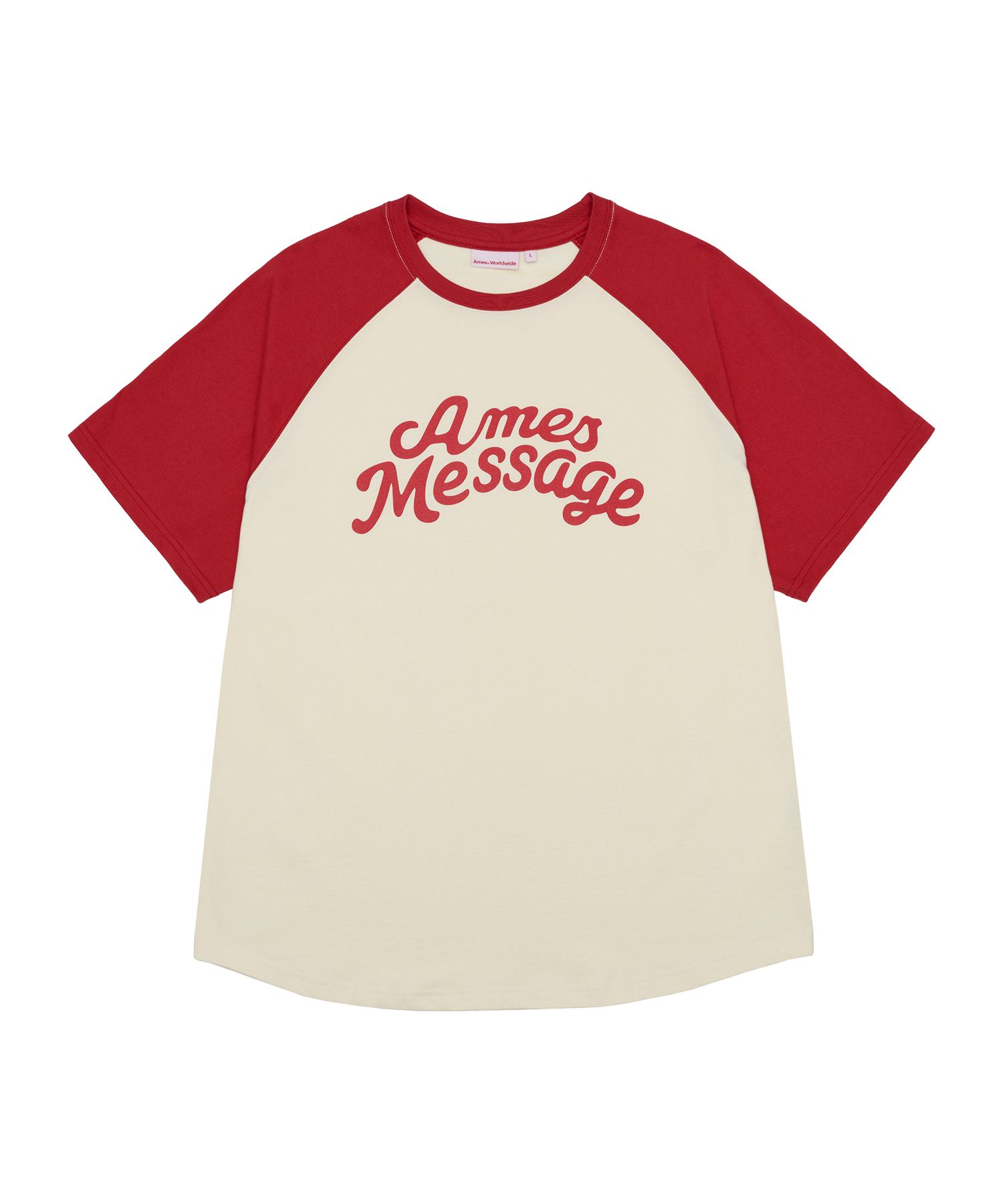 MUSINSA | AMES-WORLDWIDE AMES COLOR BLOCK RAGLAN TEE CREAM