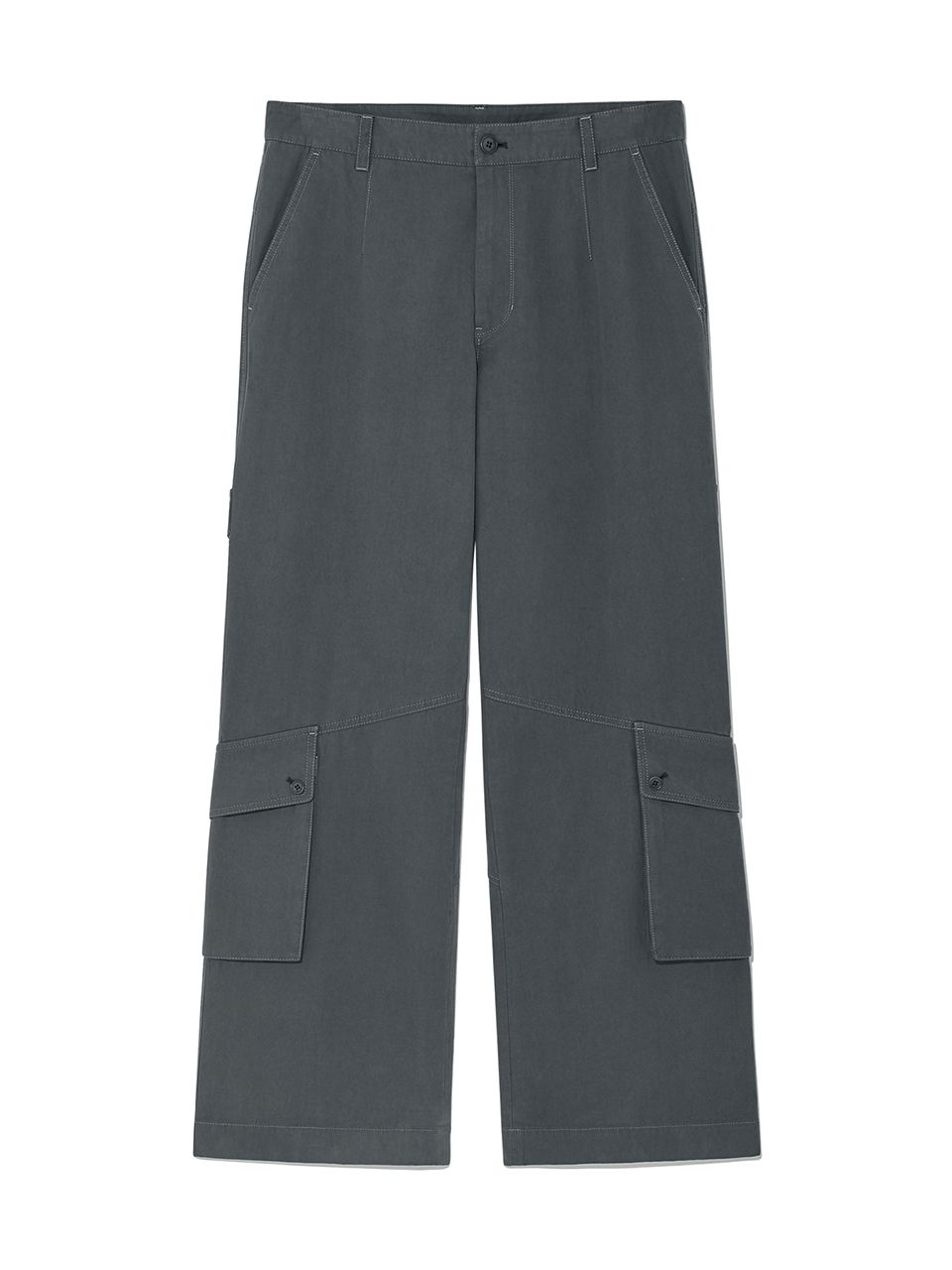MUSINSA | MATIN KIM OUT POCKET COTTON CARGO PANTS FOR MEN IN SMOKE BLUE