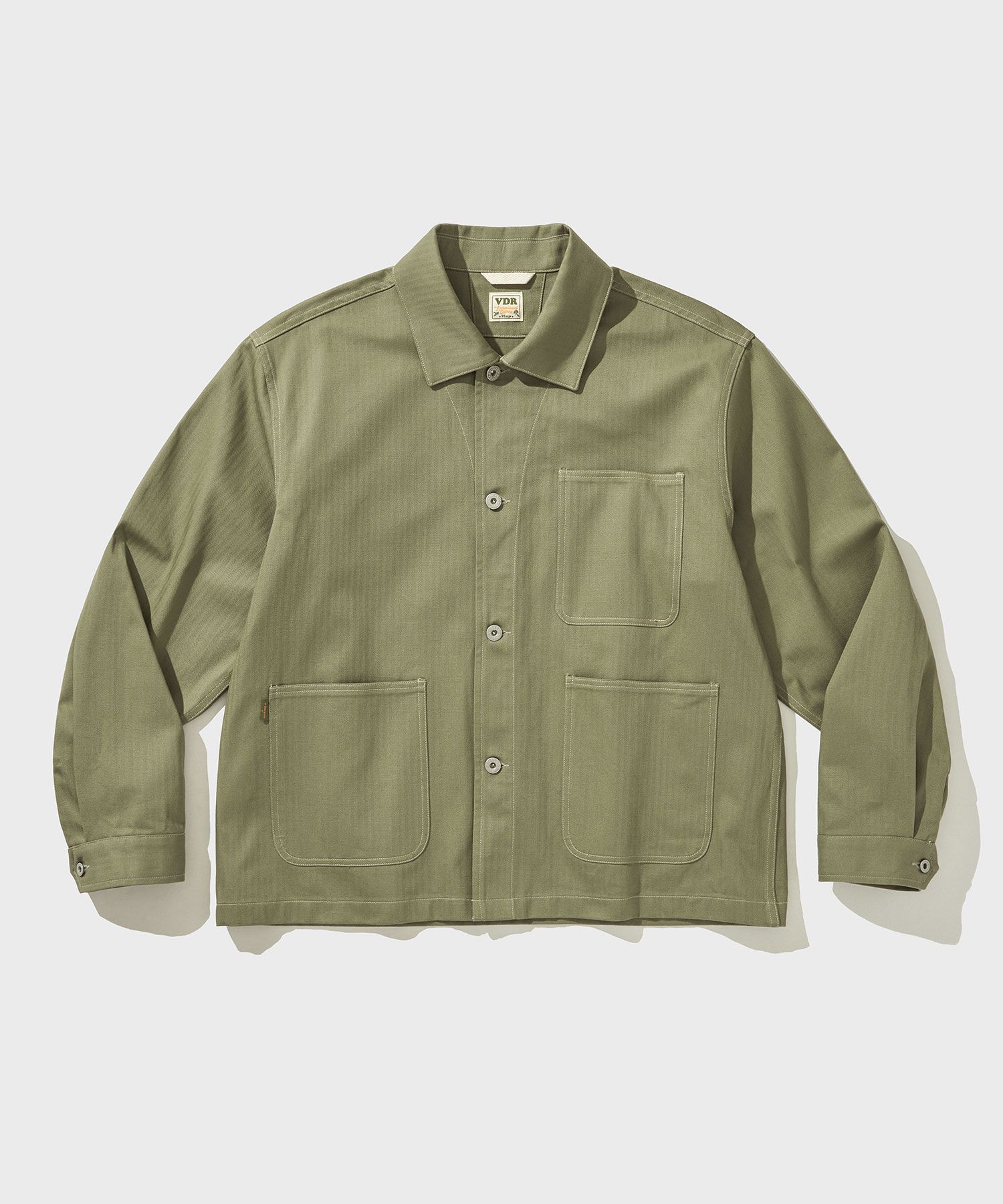 MUSINSA | VDR P41 HBT UTILITY JACKET [Army Olive]