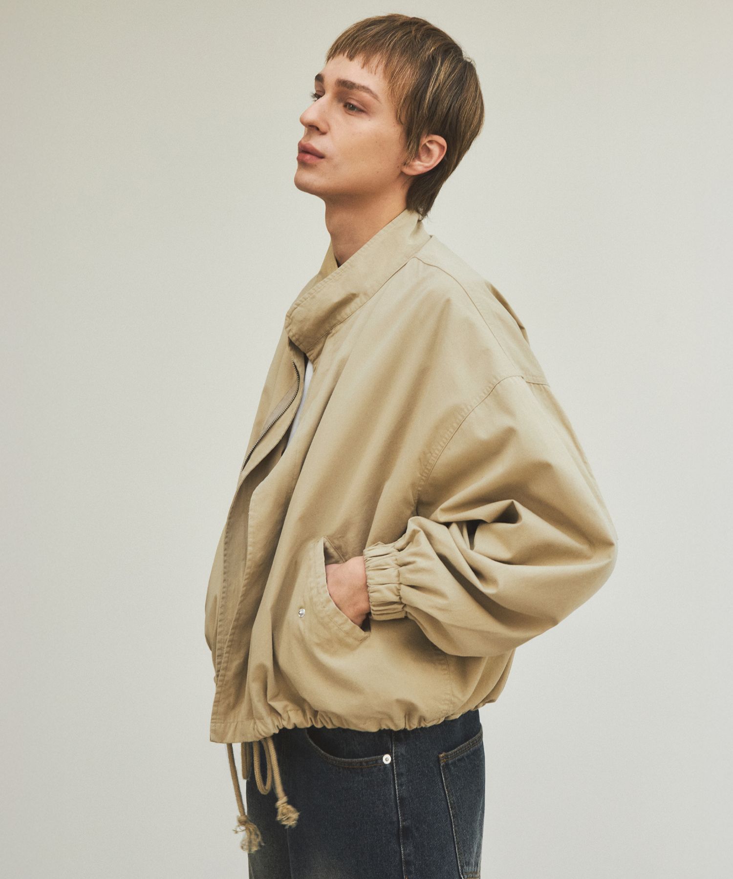 MUSINSA | WEDNESDAY OASIS 90s Classic Fishtail Short Night Jacket_Beige ...