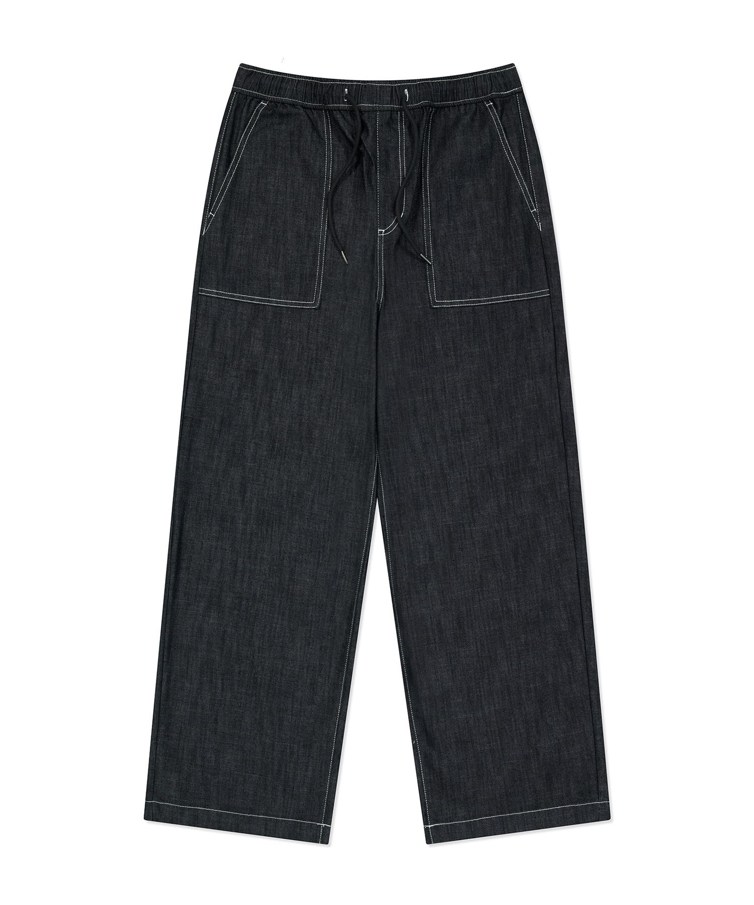 MUSINSA | WACKY WILLY Easy Denim Pants Black